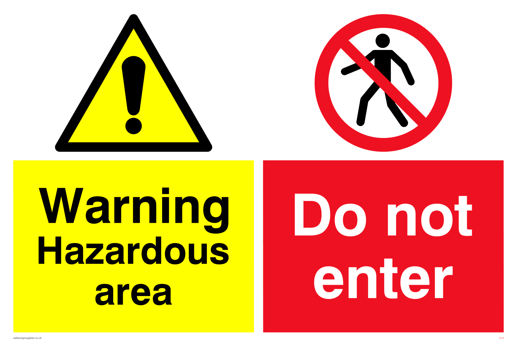 Warning Hazardous Area from Safety Sign Supplies