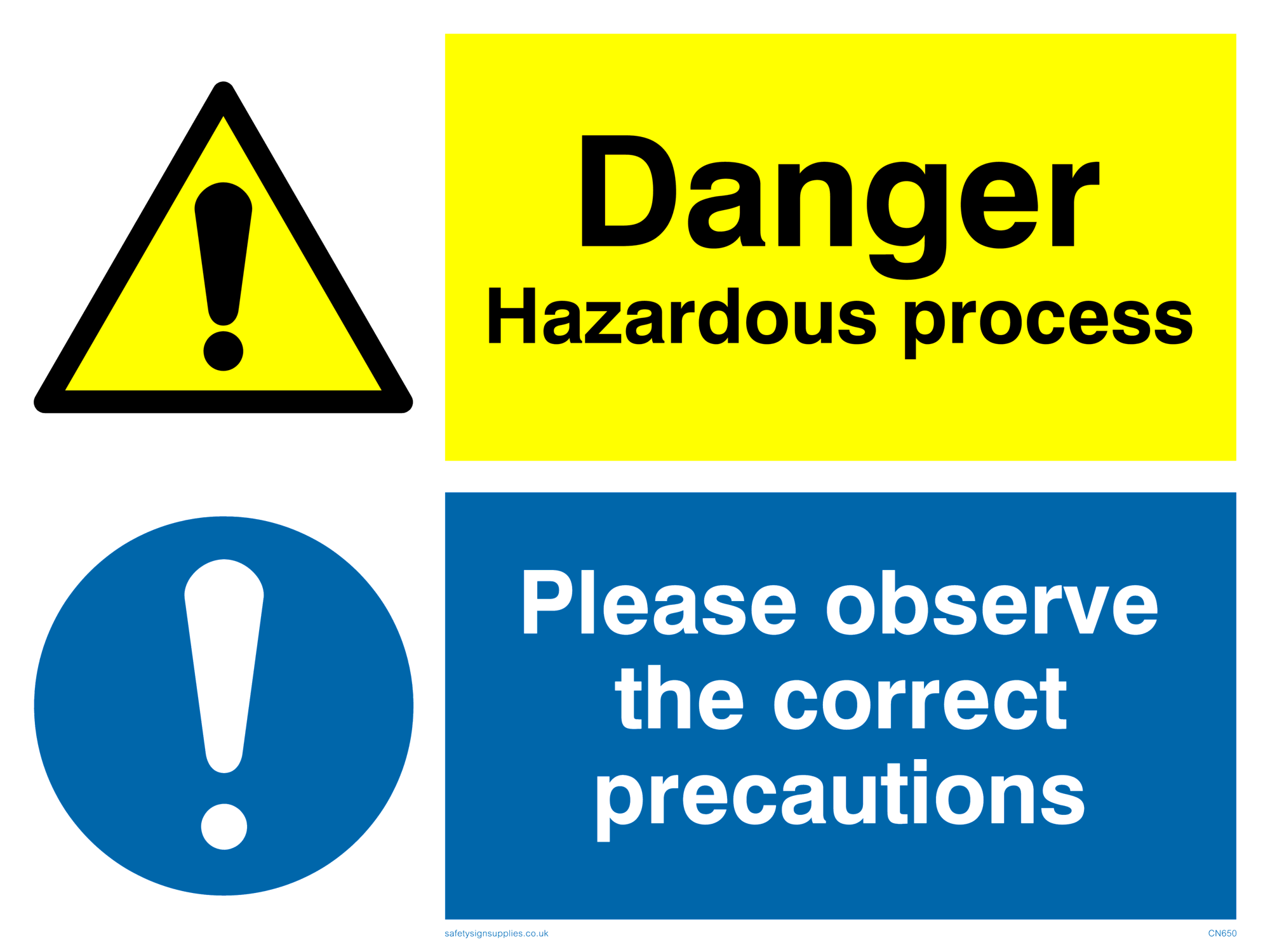 Danger hazardous process sign from Safety Sign Supplies