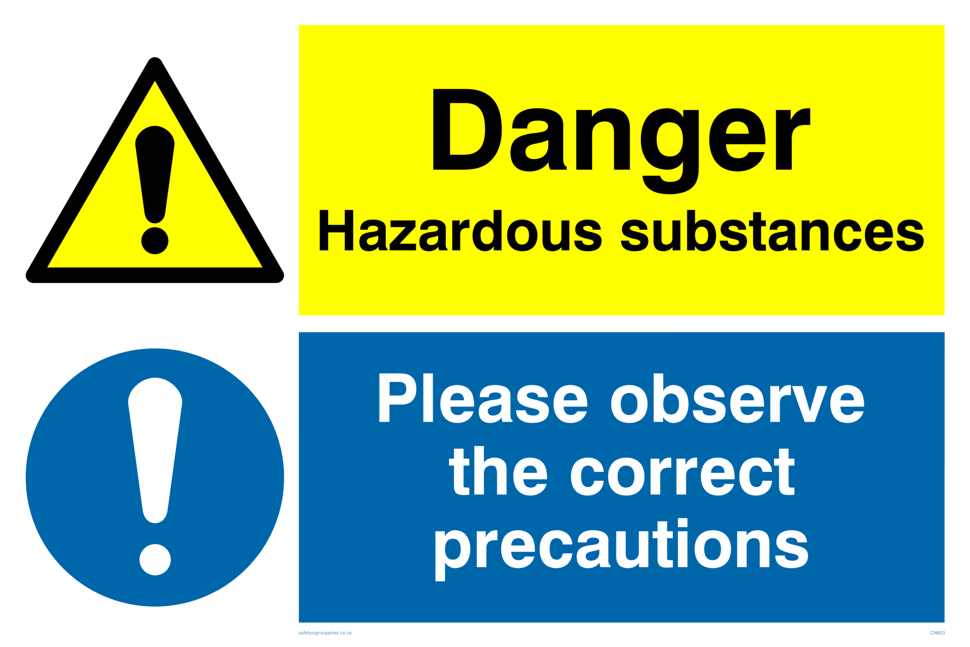 Danger hazardous substances from Safety Sign Supplies