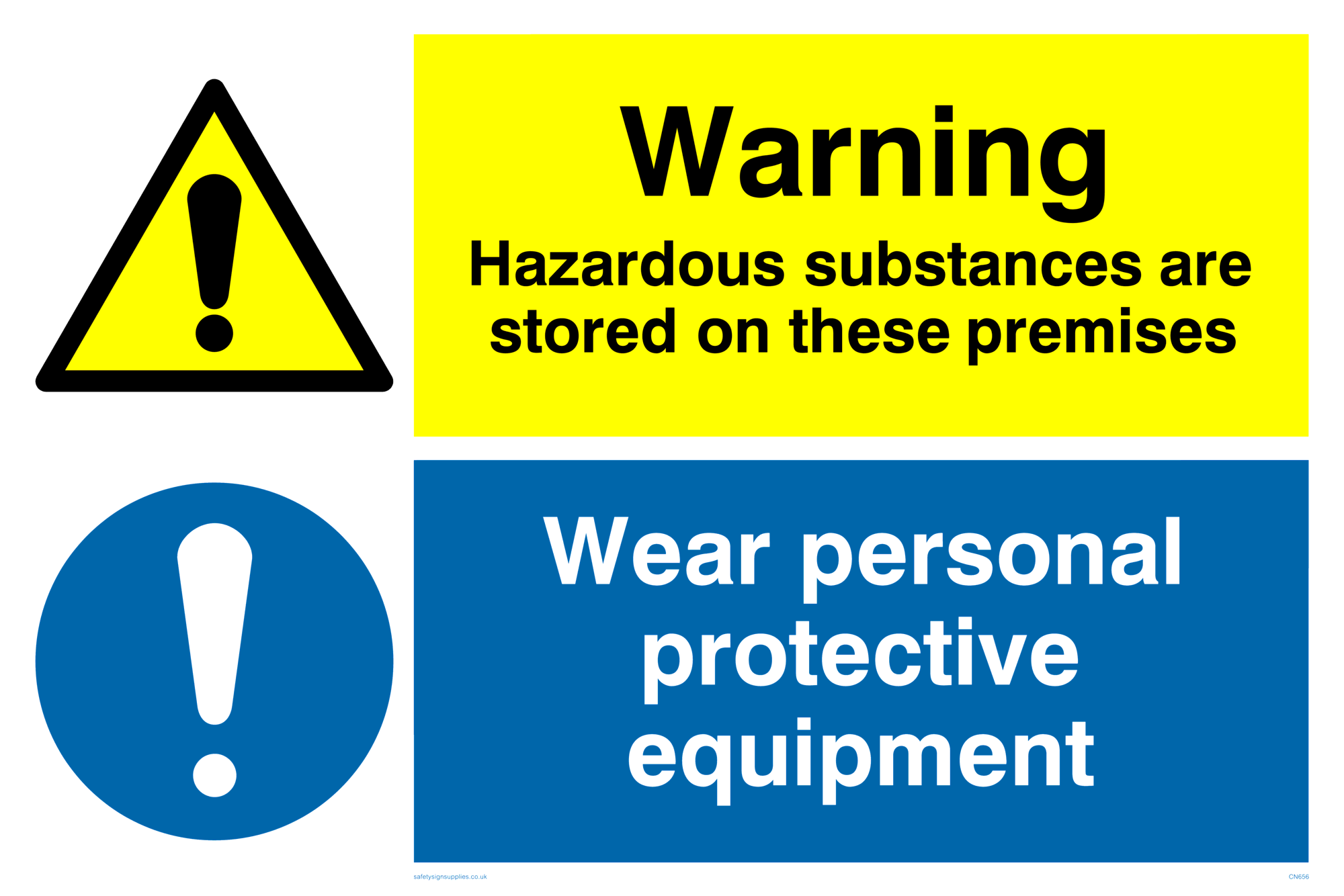 Warning Hazardous substances from Safety Sign Supplies