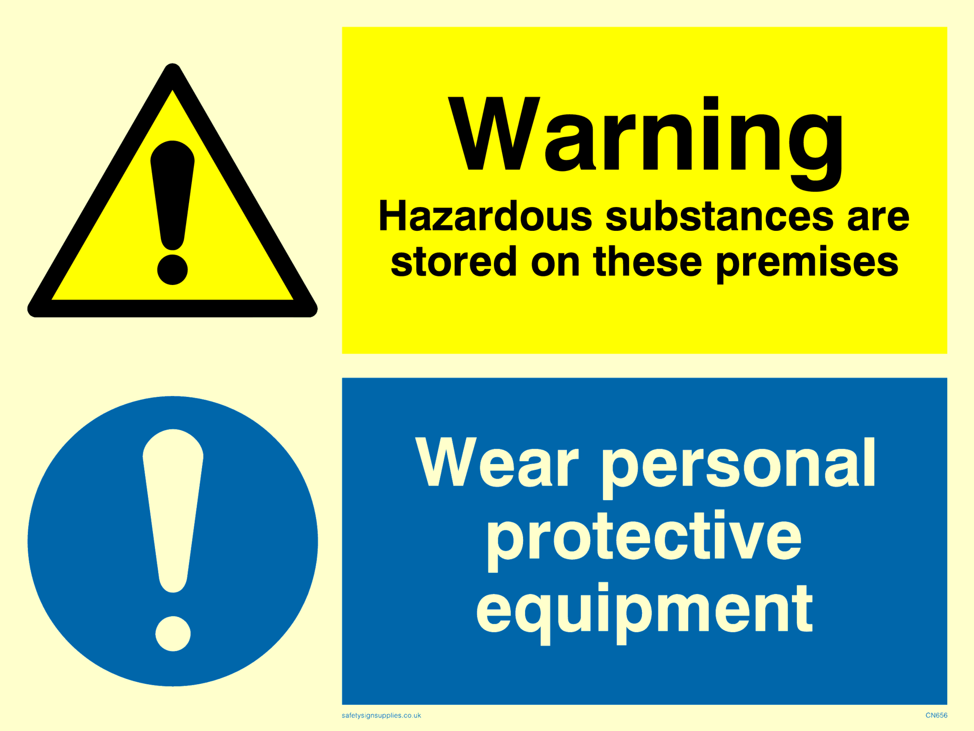 Warning Hazardous substances from Safety Sign Supplies