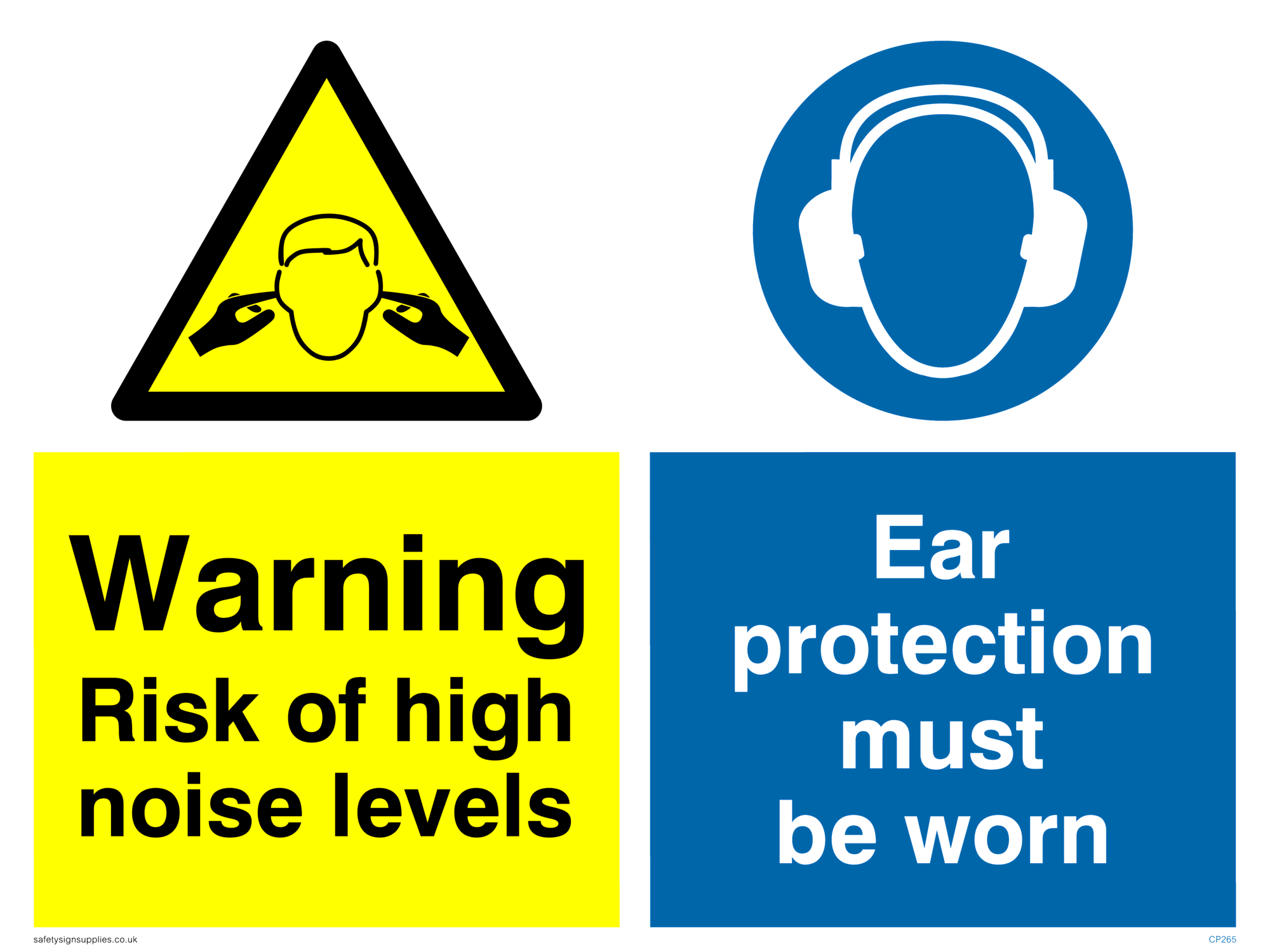 High noise ear protection worn from Safety Sign Supplies