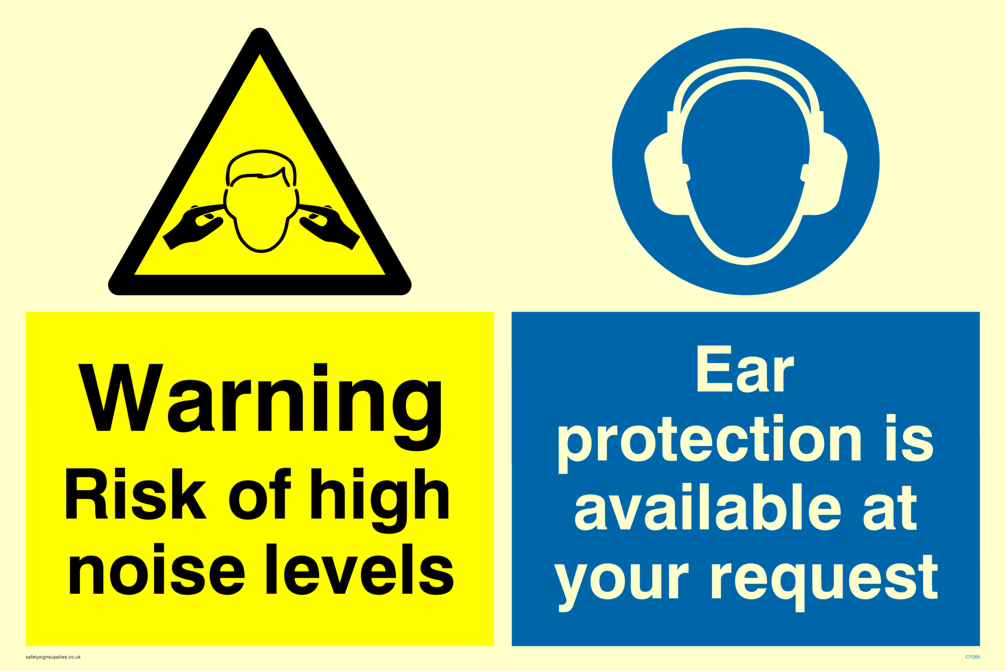 High noise ear protection available from Safety Sign Supplies