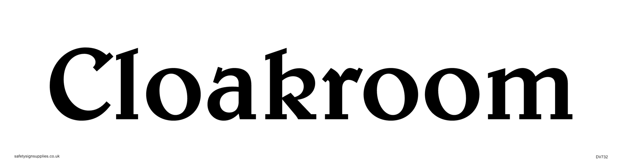 Cloakroom door sign from Safety Sign Supplies