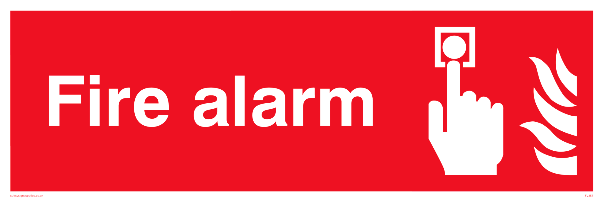 fire alarm sign from Safety Sign Supplies