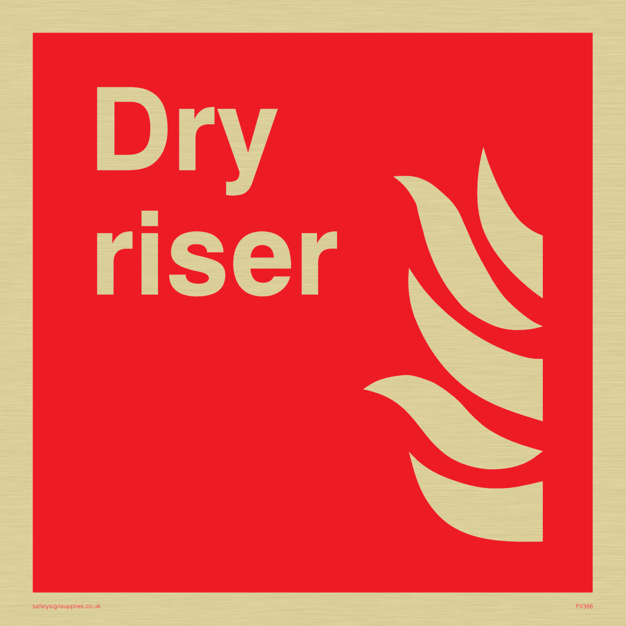 Dry riser sign from Safety Sign Supplies