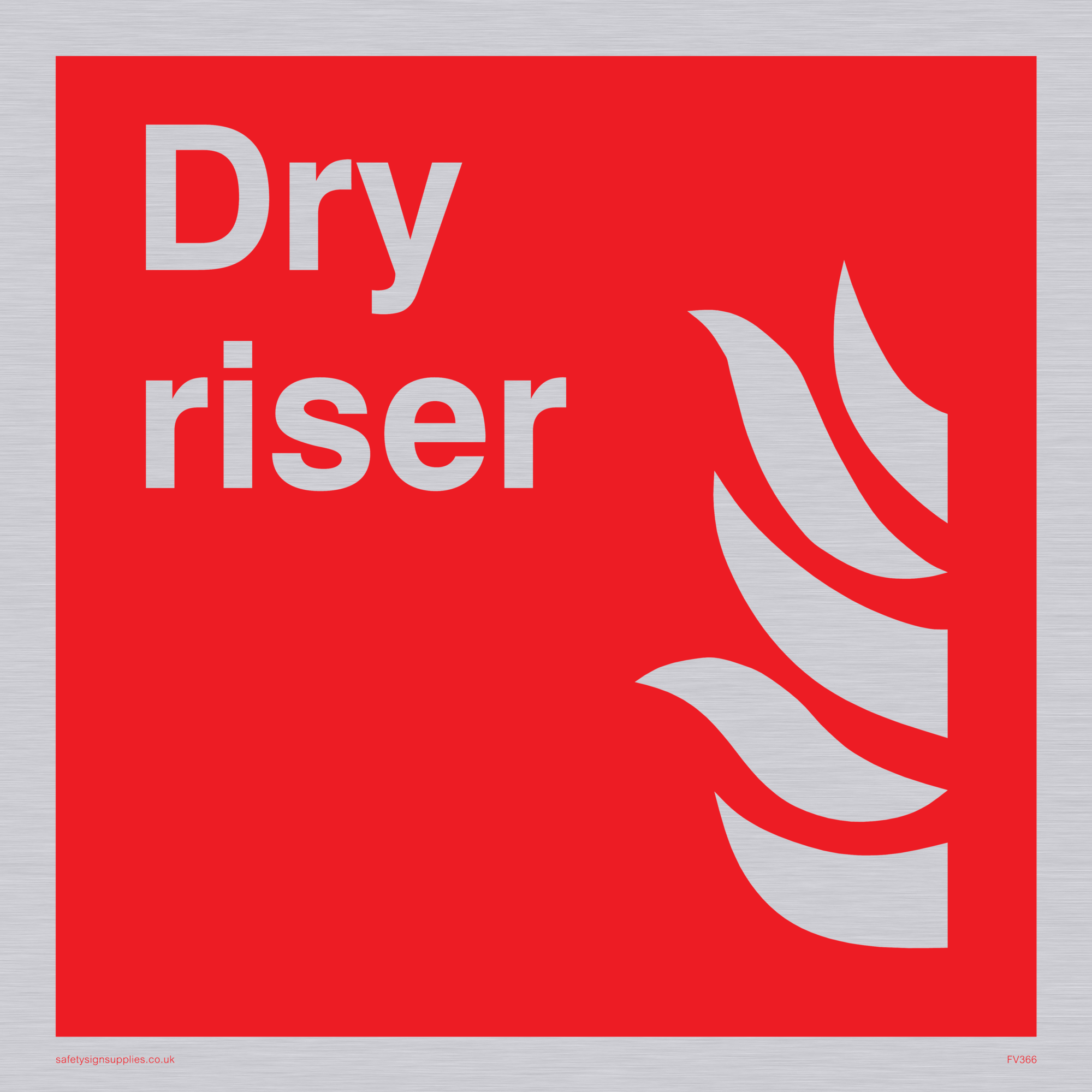 Dry riser sign from Safety Sign Supplies