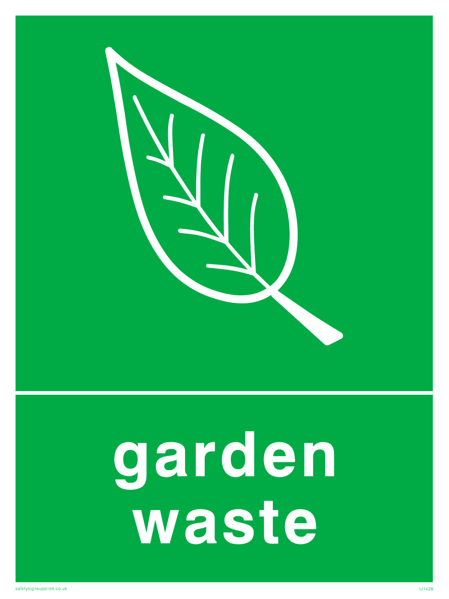 Recycling - Garden Waste from Safety Sign Supplies