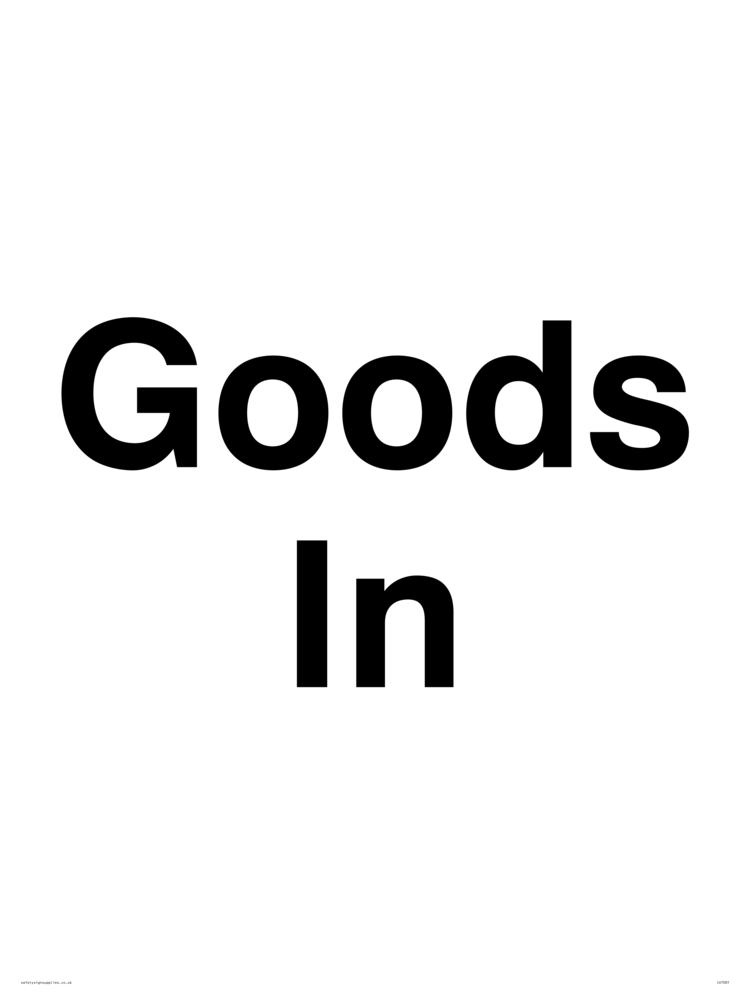 Goods In from Safety Sign Supplies
