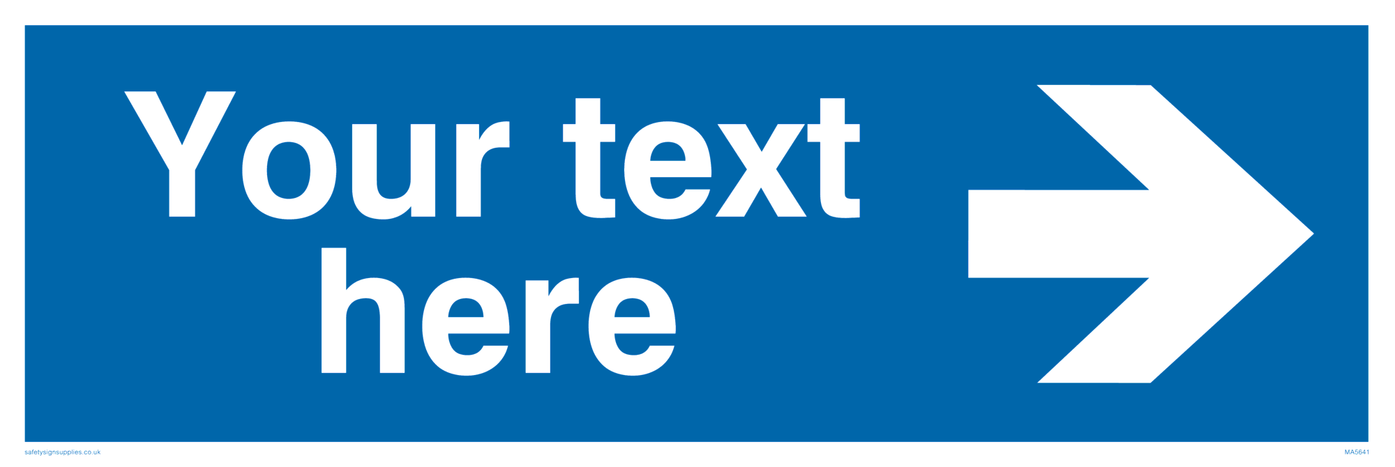 Custom Arrow Right Sign From Safety Sign Supplies