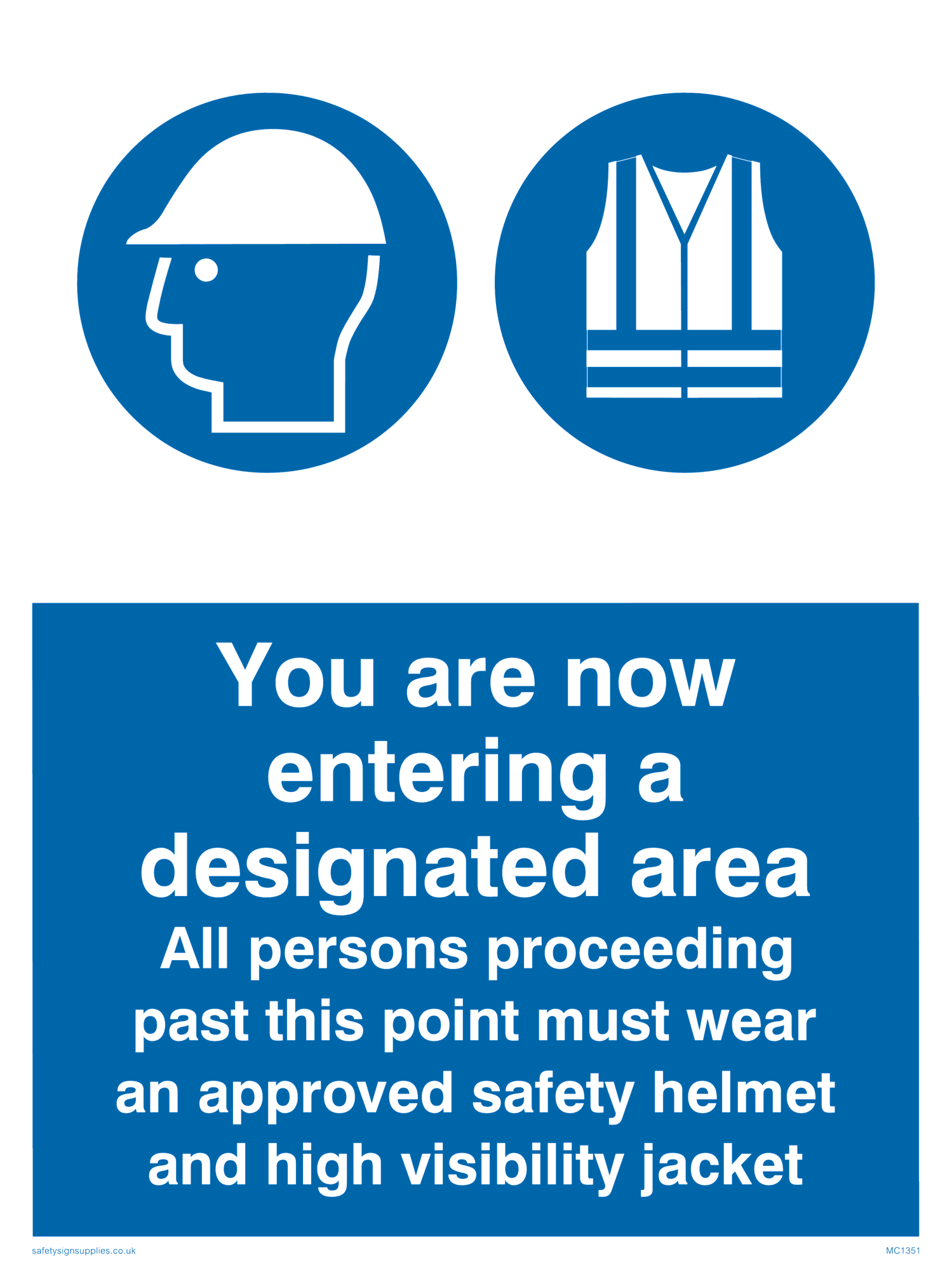 Designated Area from Safety Sign Supplies