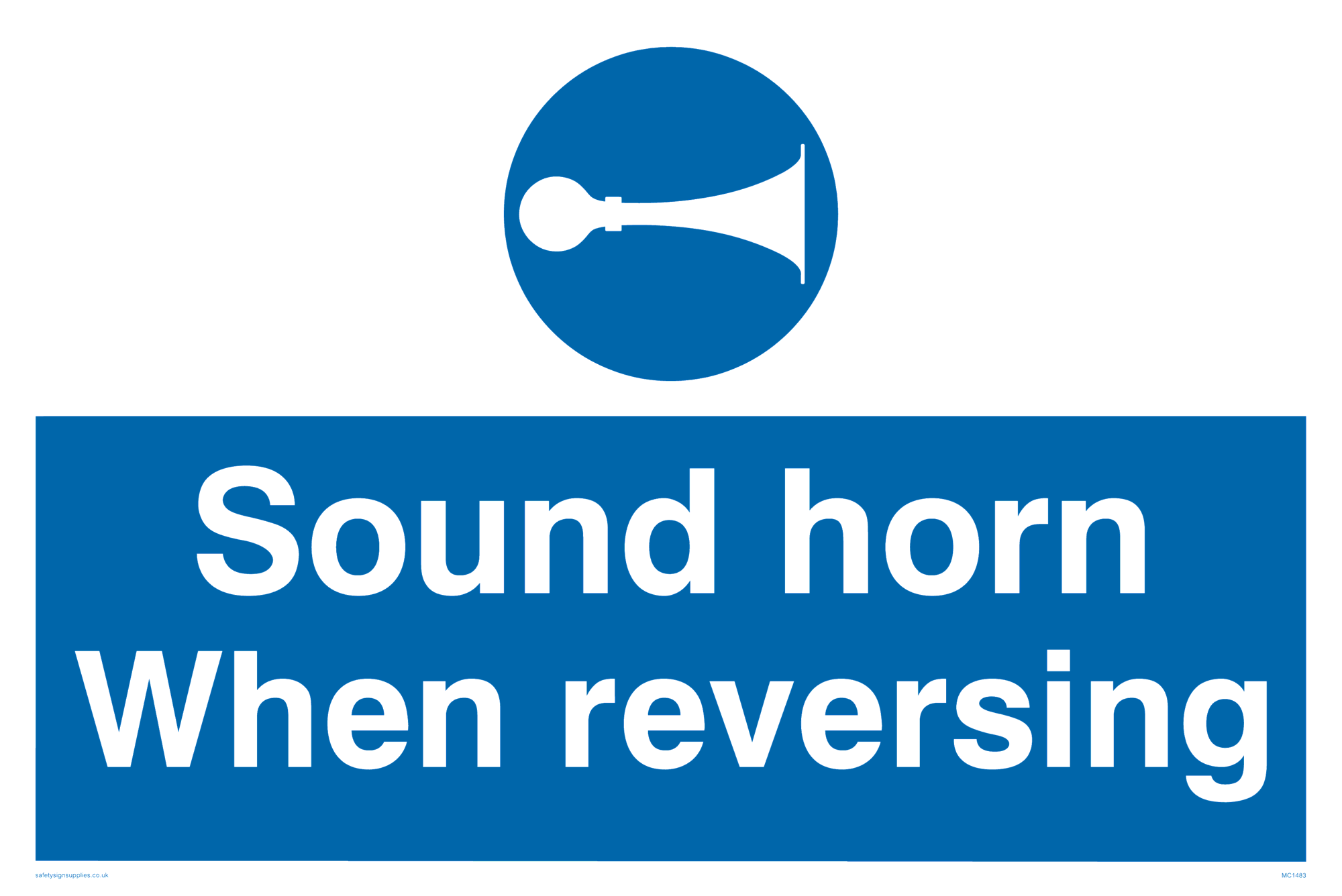 Sound horn when reversing from Safety Sign Supplies