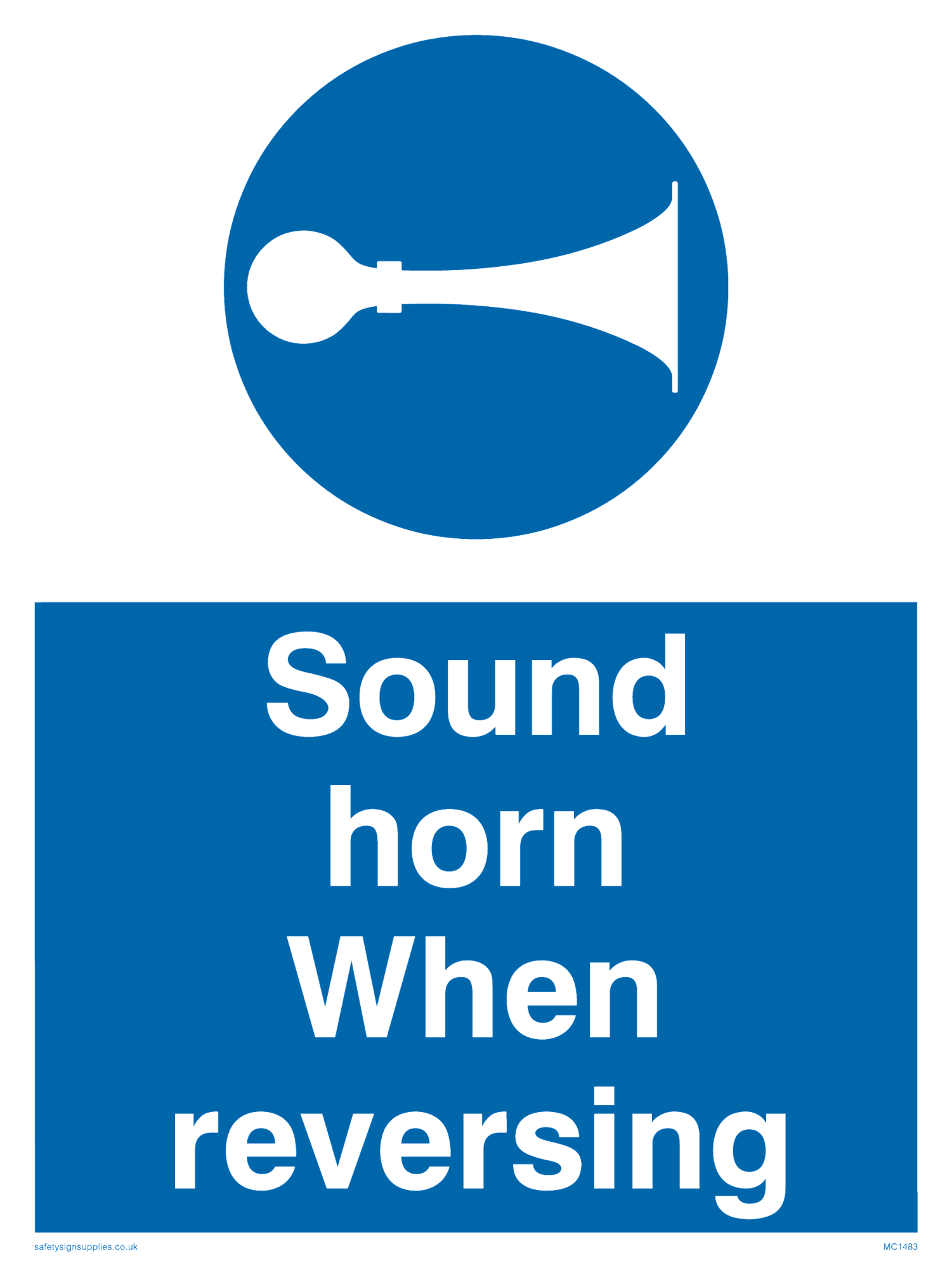 Sound horn when reversing from Safety Sign Supplies