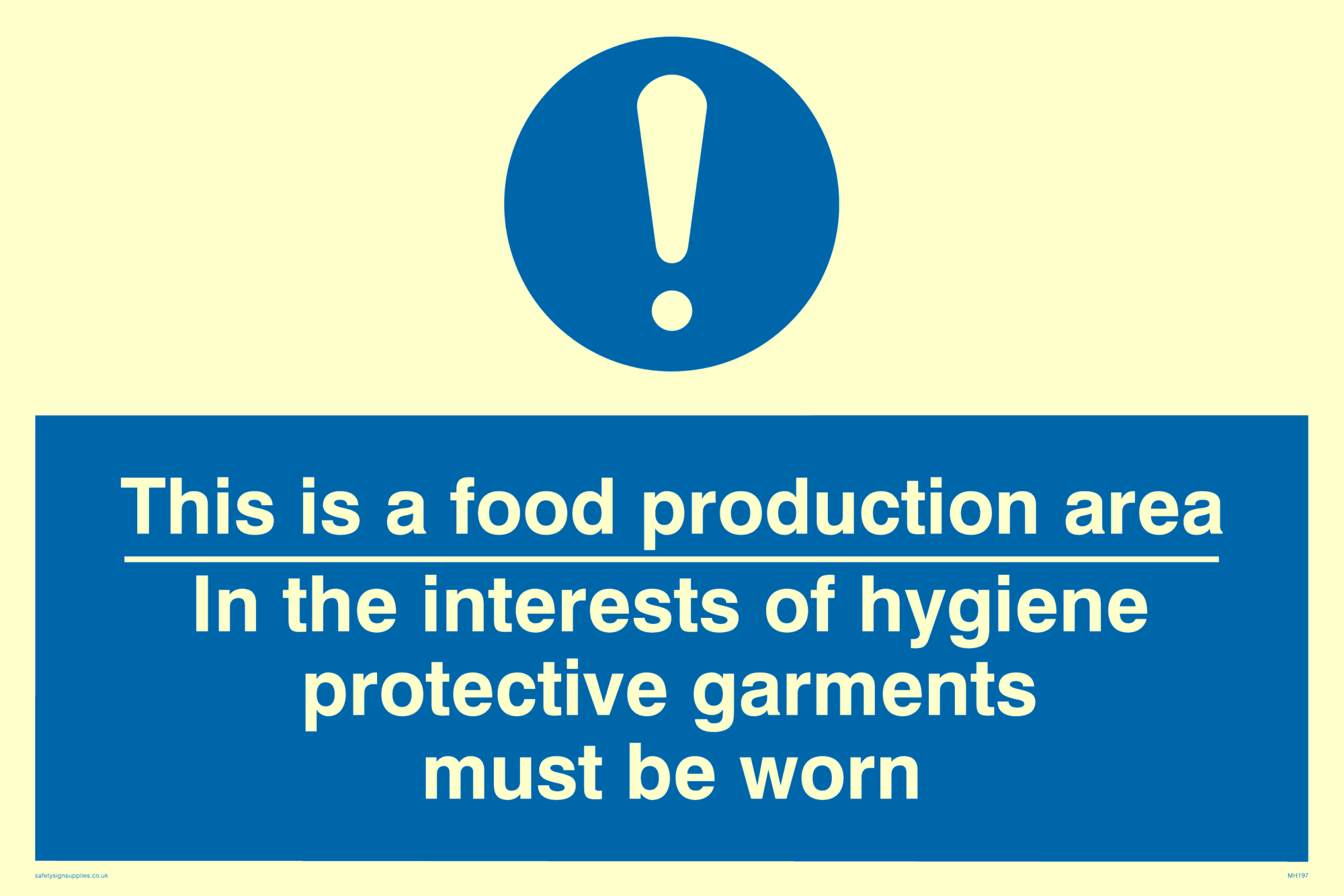 Food production hygiene PPE from Safety Sign Supplies