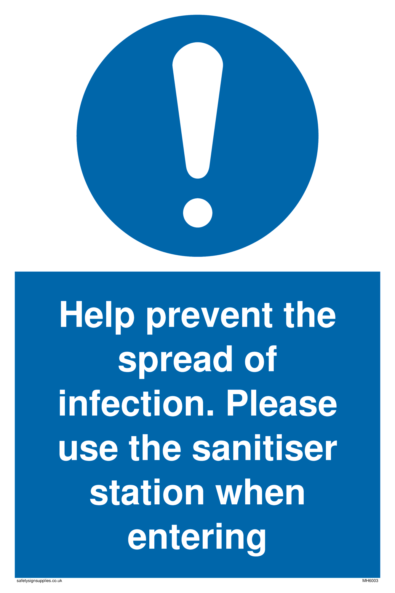 Help prevent the spread of infection. Please use the sanitiser station ...