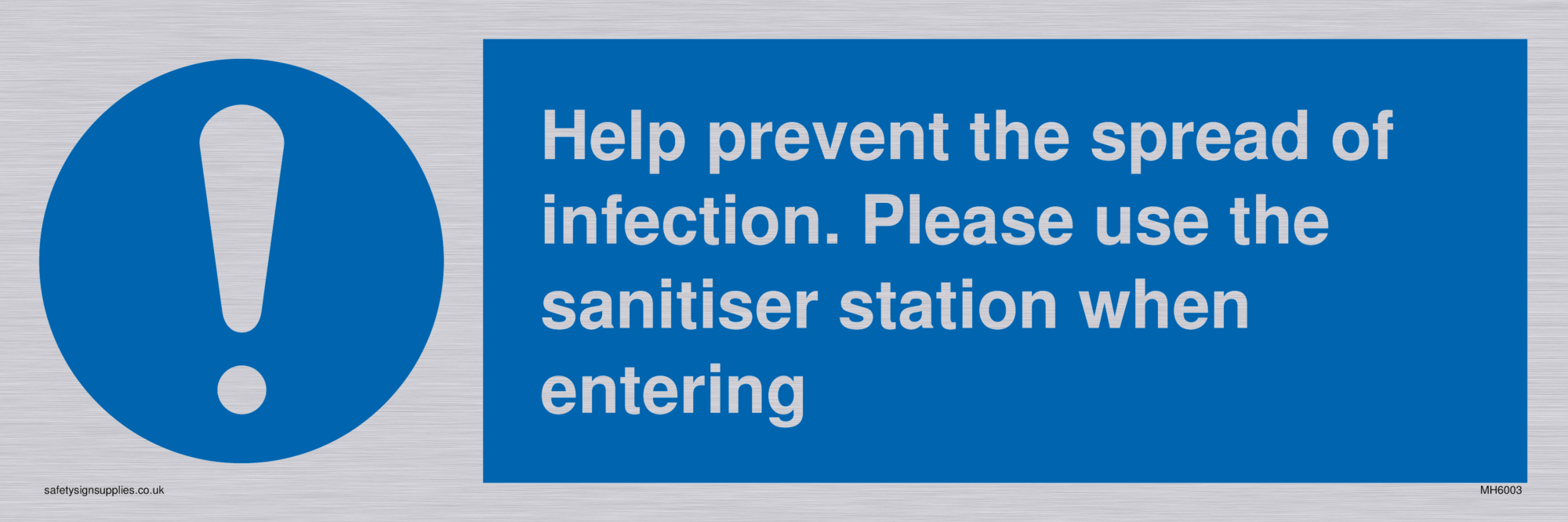 Help prevent the spread of infection. Please use the sanitiser station ...