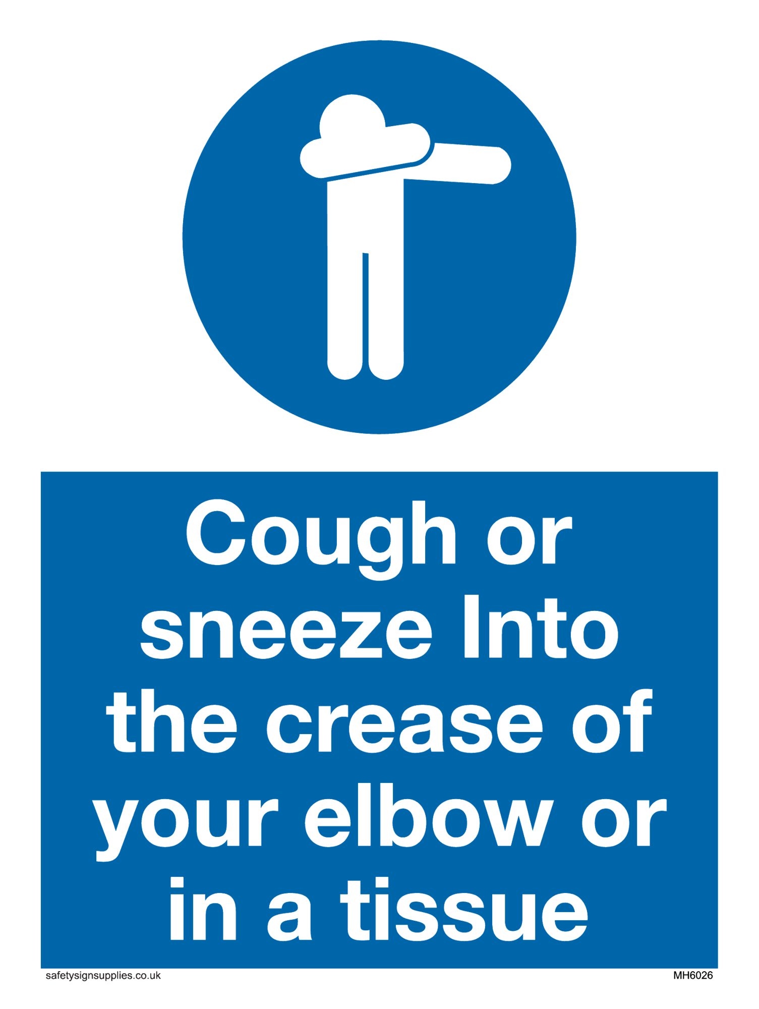 Cough or sneeze into the crease of your elbow or in a tissue from ...