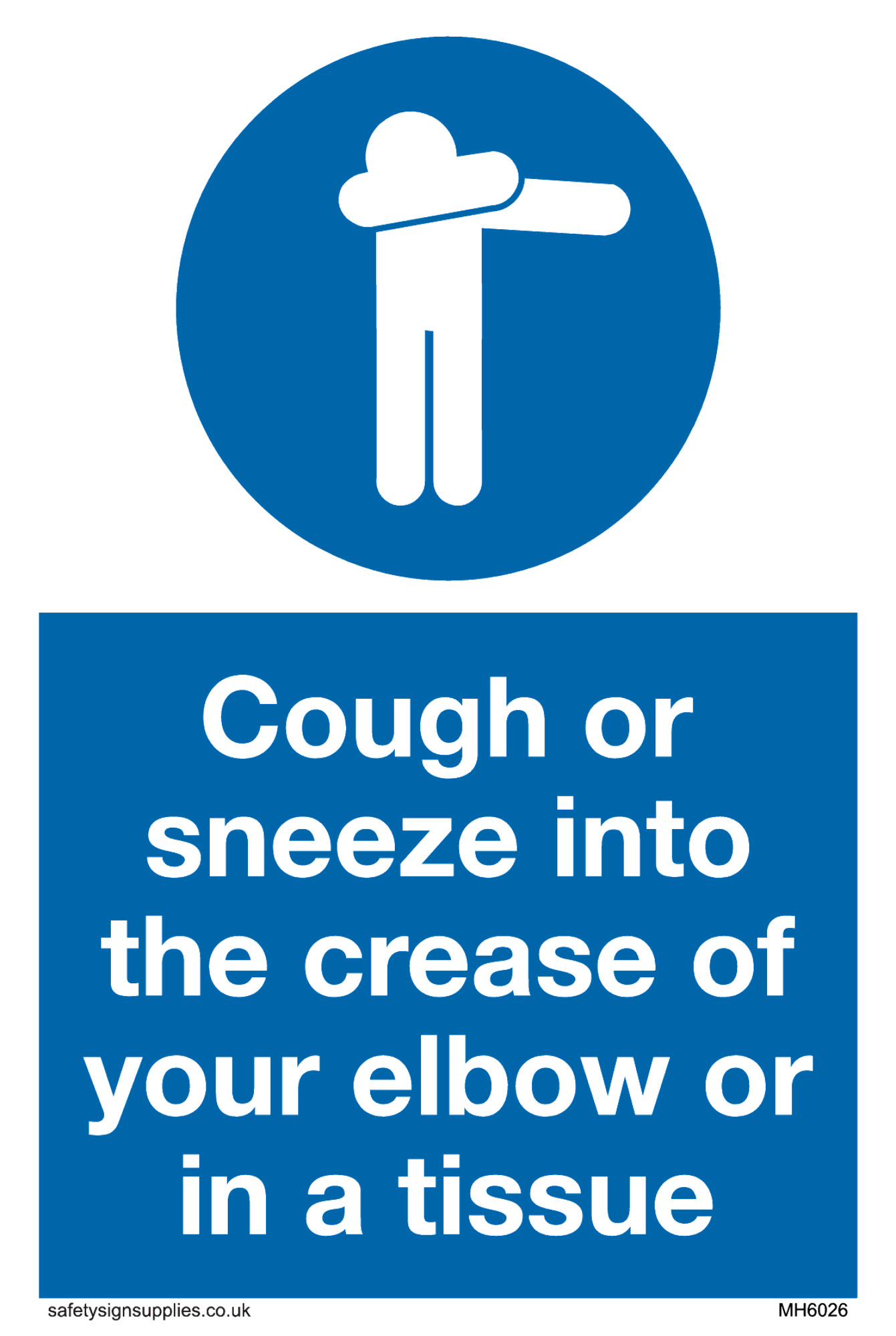 Cough or sneeze into the crease of your elbow or in a tissue from ...