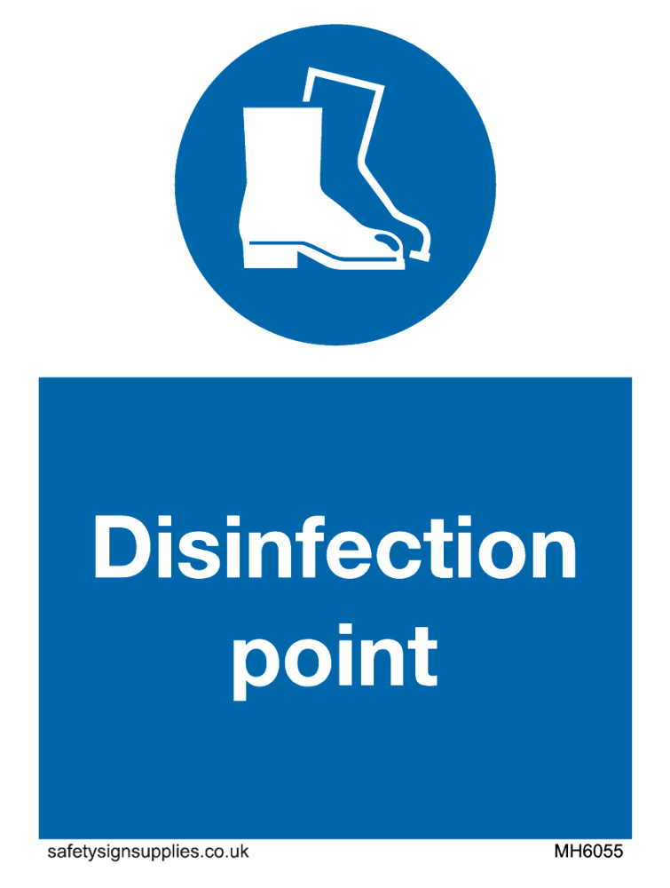 Disinfection point sign from Safety Sign Supplies