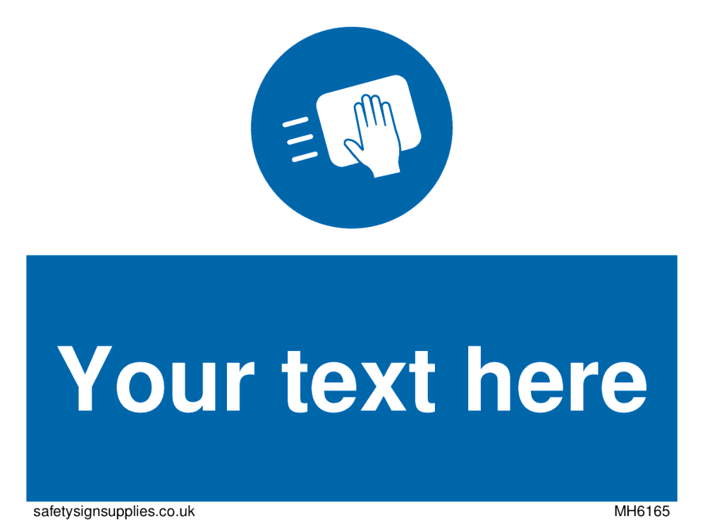 Custom Disinfect Sign from Safety Sign Supplies