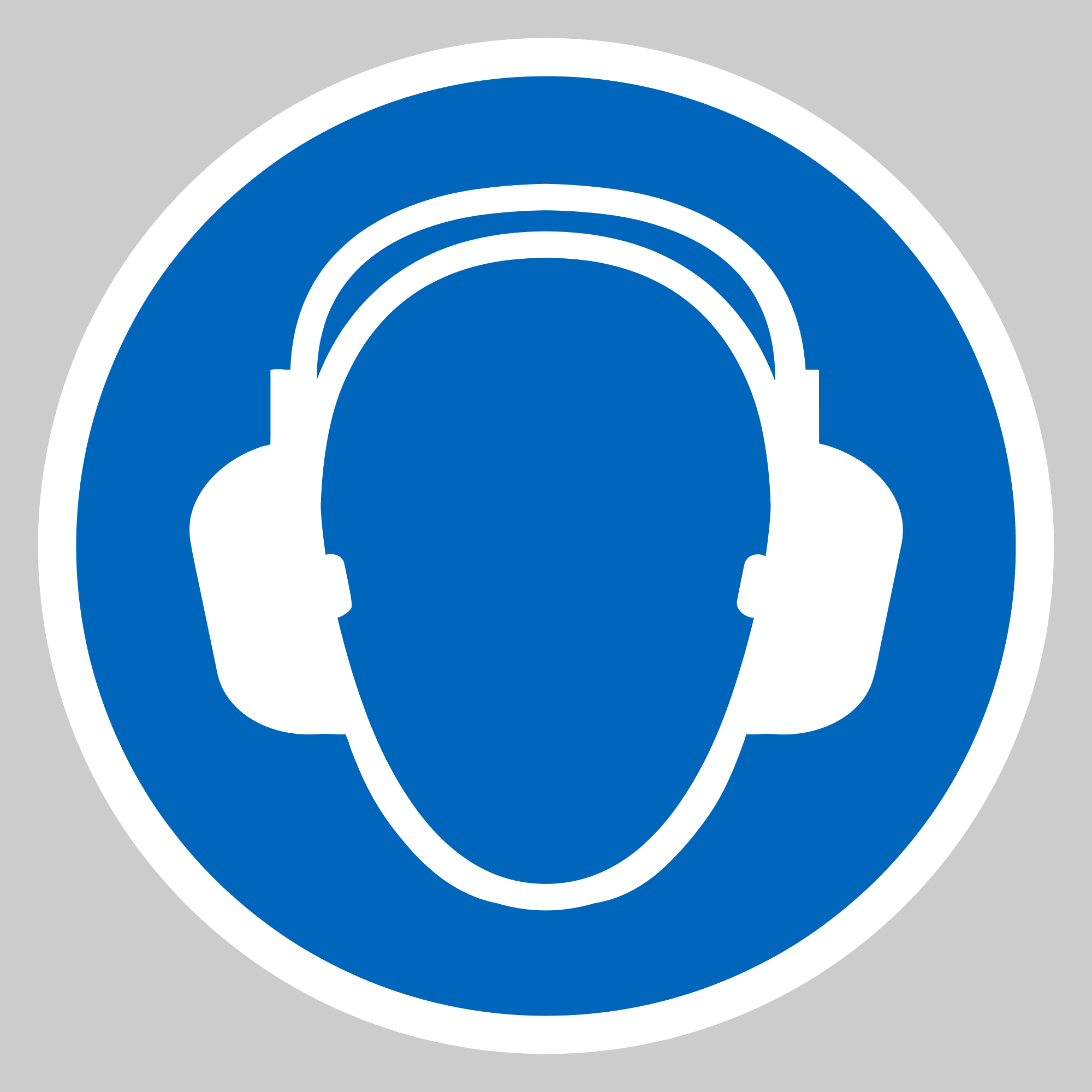 Ear protection symbol floor graphic from Safety Sign Supplies