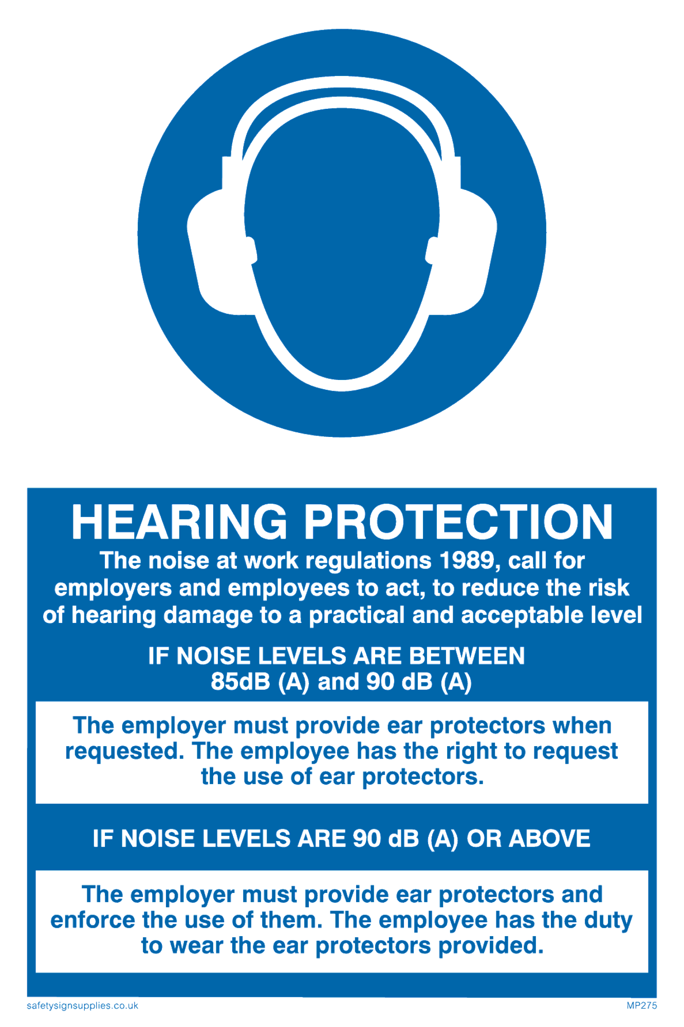 hearing protection from Safety Sign Supplies