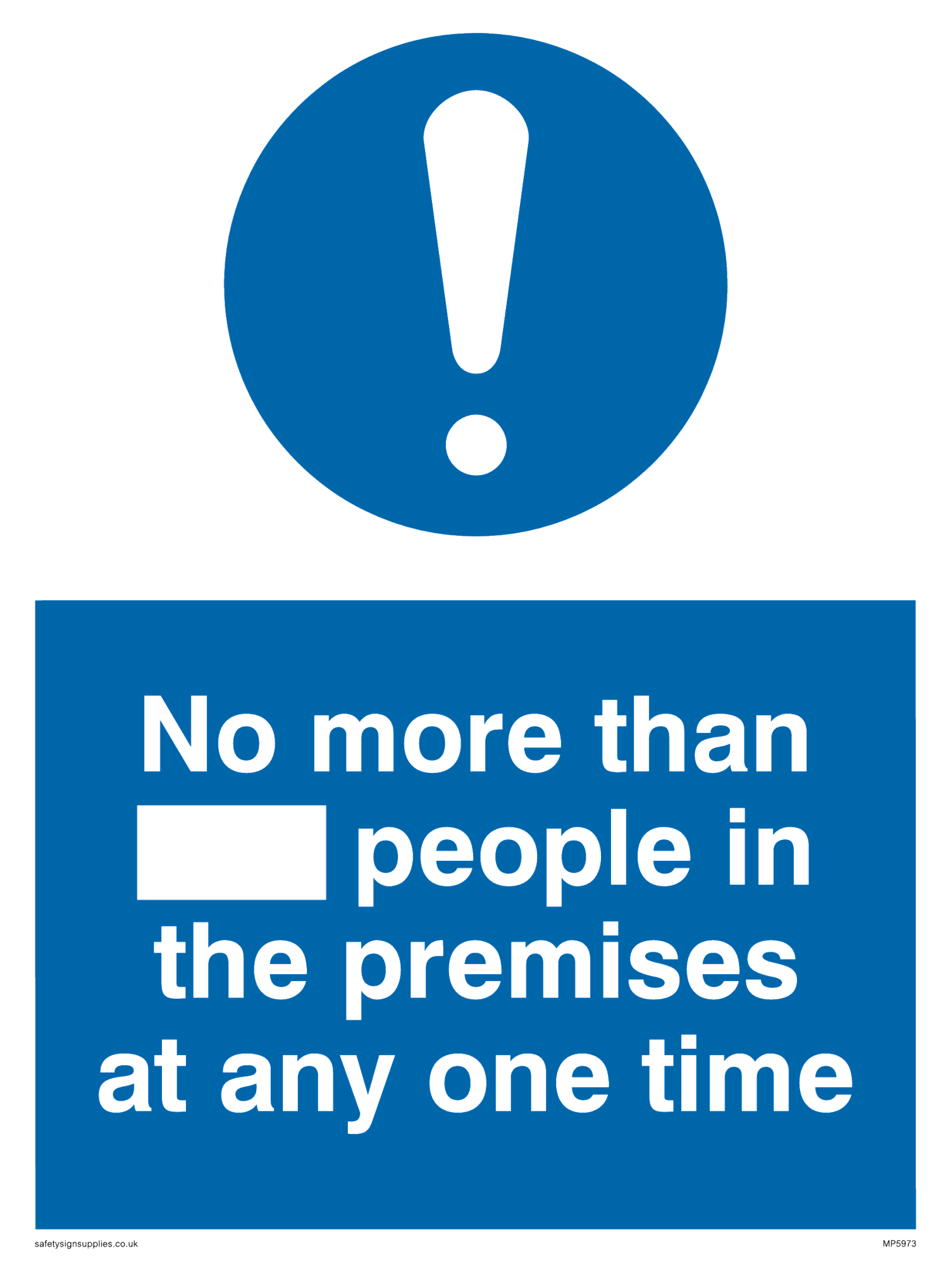 No more than ___ people in the premises at any one time from Safety ...