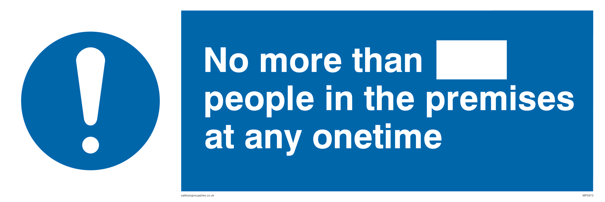 No more than ___ people in the premises at any one time from Safety ...