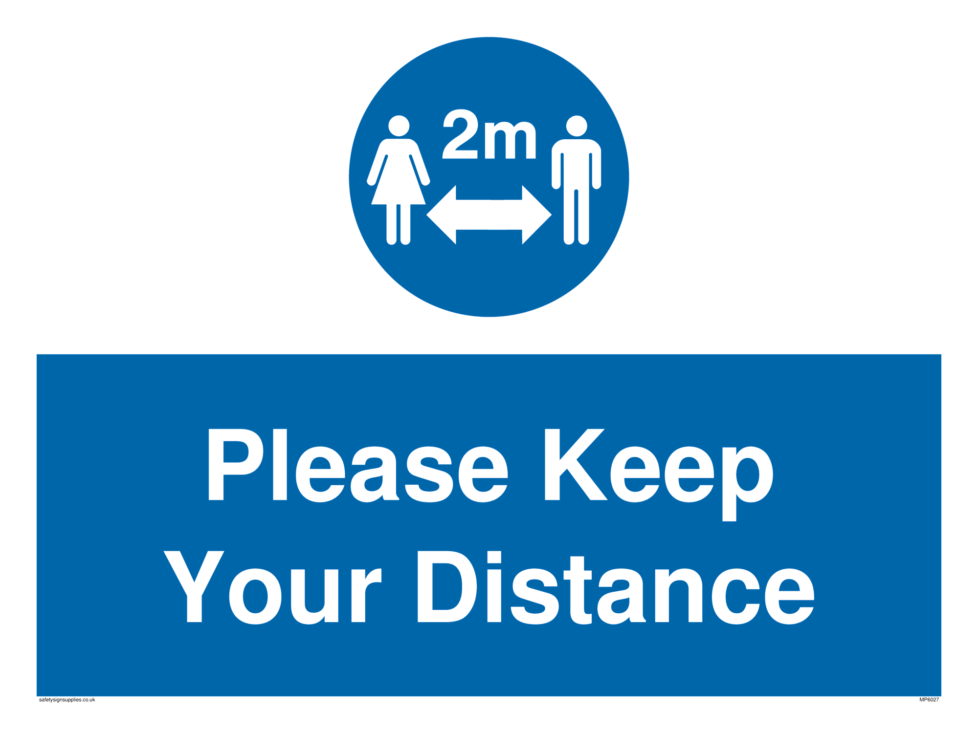 Please Keep Your Distance from Safety Sign Supplies