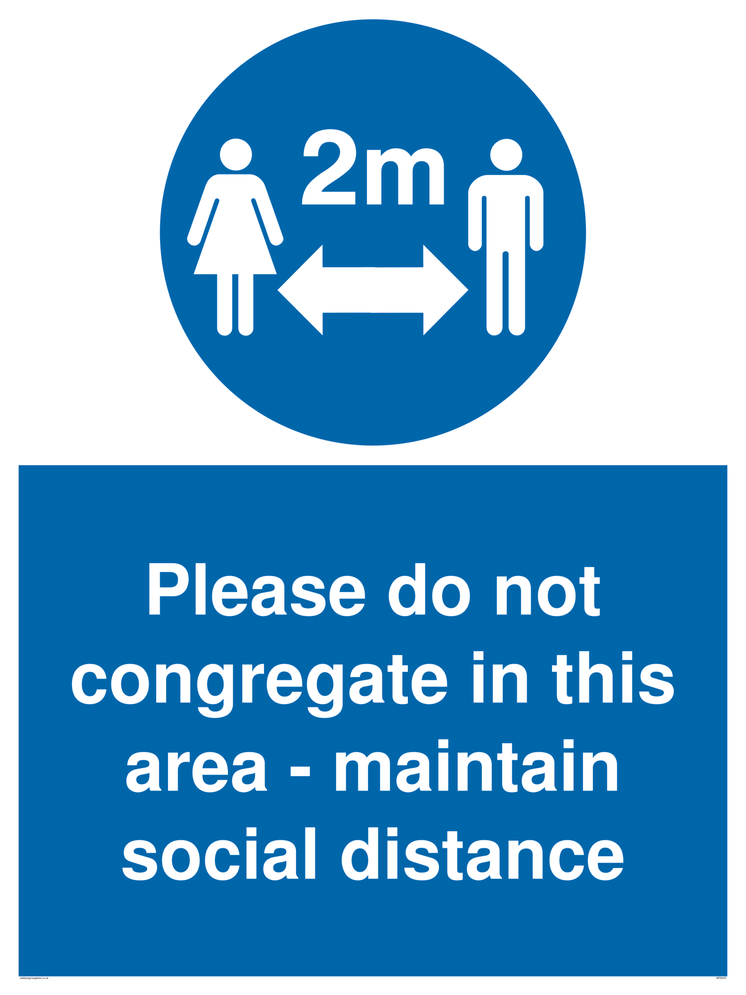 Please do not congregate in this area - maintain social distance from ...