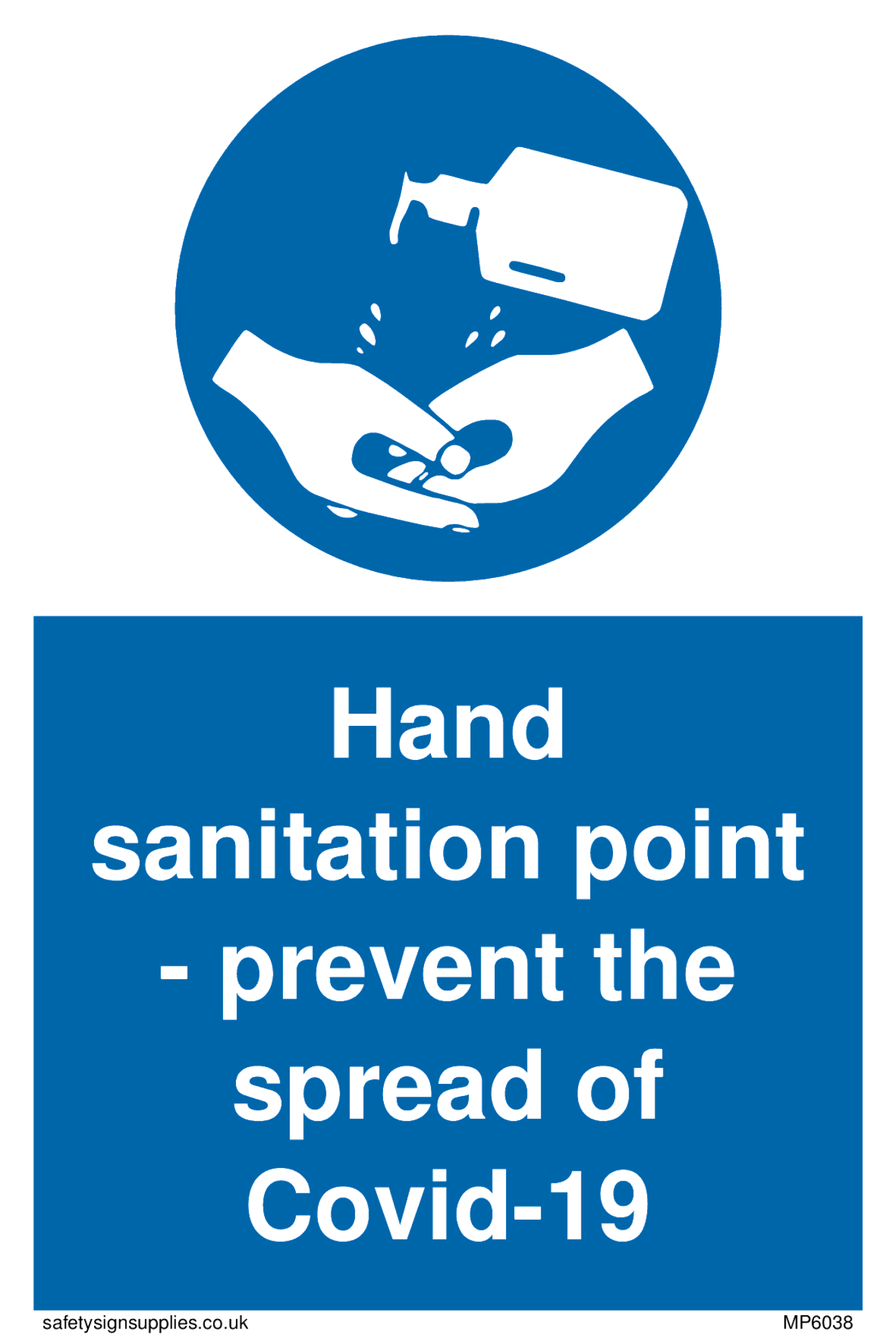 Hand sanitation point - prevent the spread of Covid-19 from Safety Sign ...