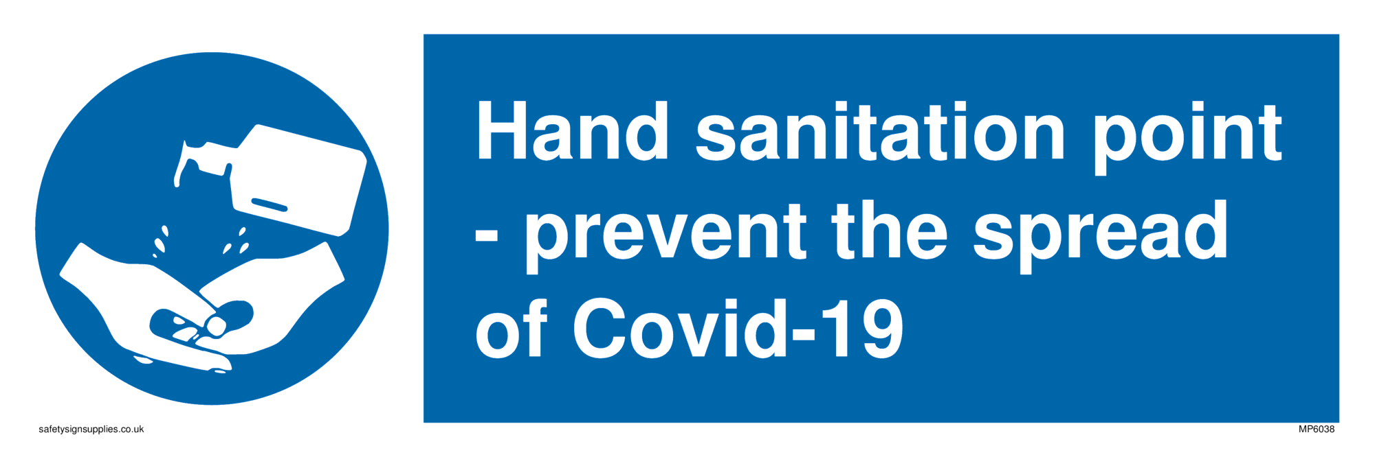 Hand sanitation point - prevent the spread of Covid-19 from Safety Sign ...