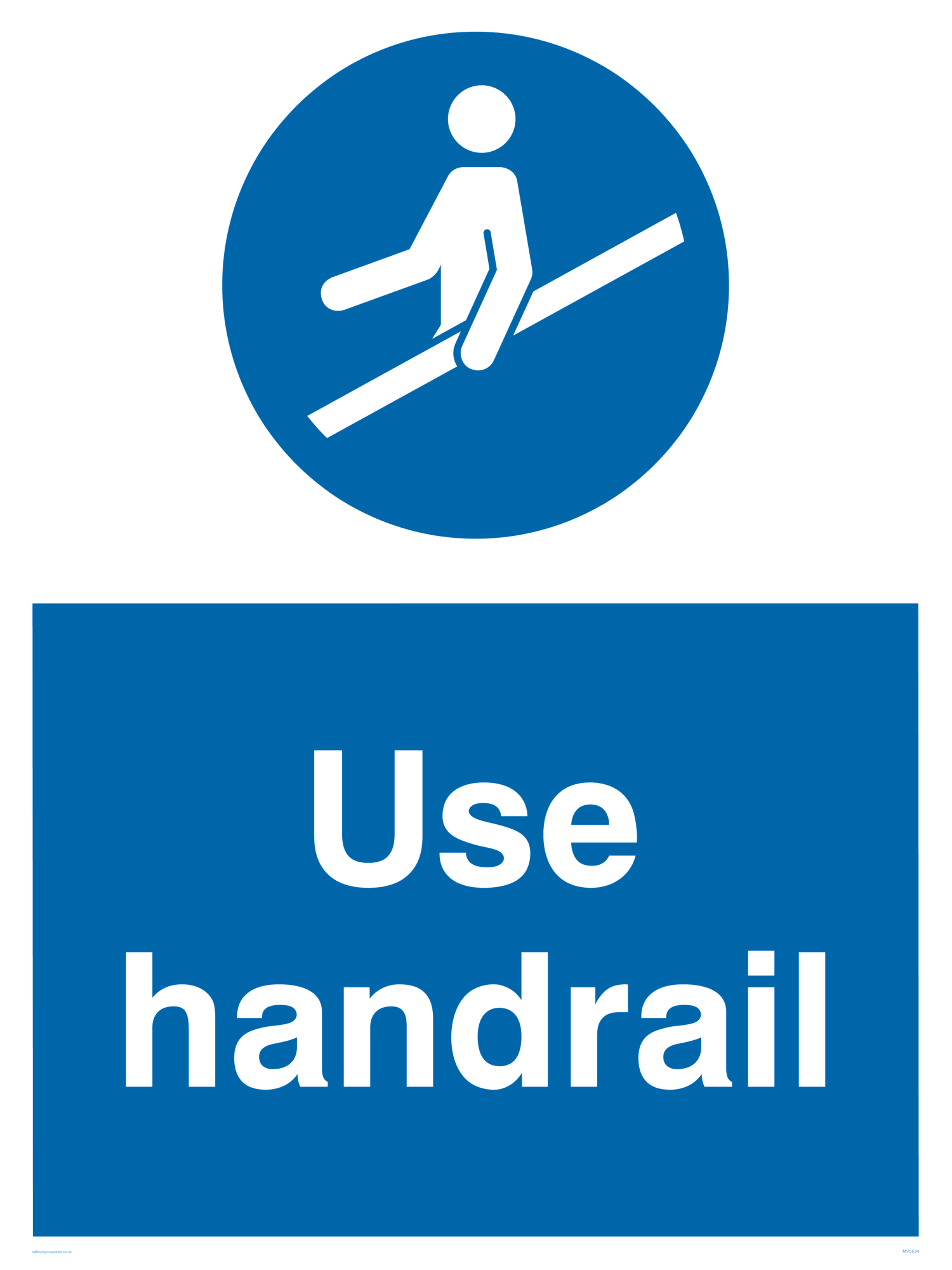 Use handrail from Safety Sign Supplies