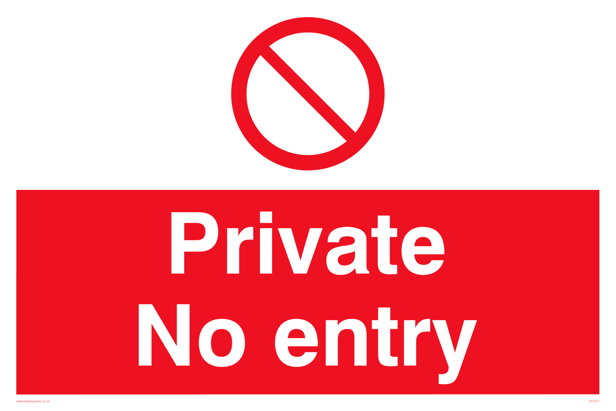 Private No Entry sign from Safety Sign Supplies