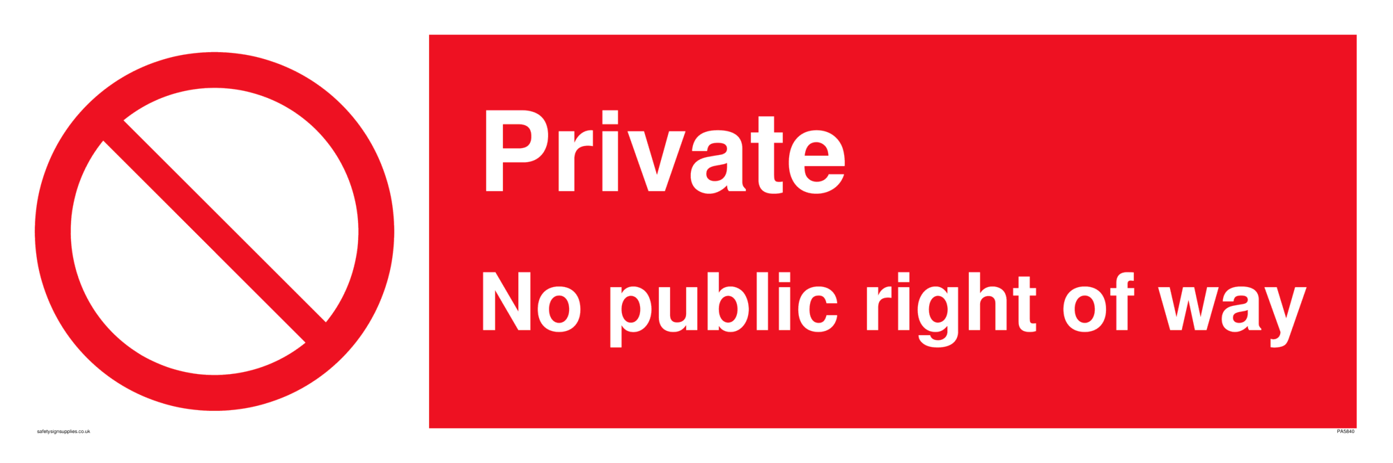 Private No Public Right Of Way Sign From Safety Sign Supplies