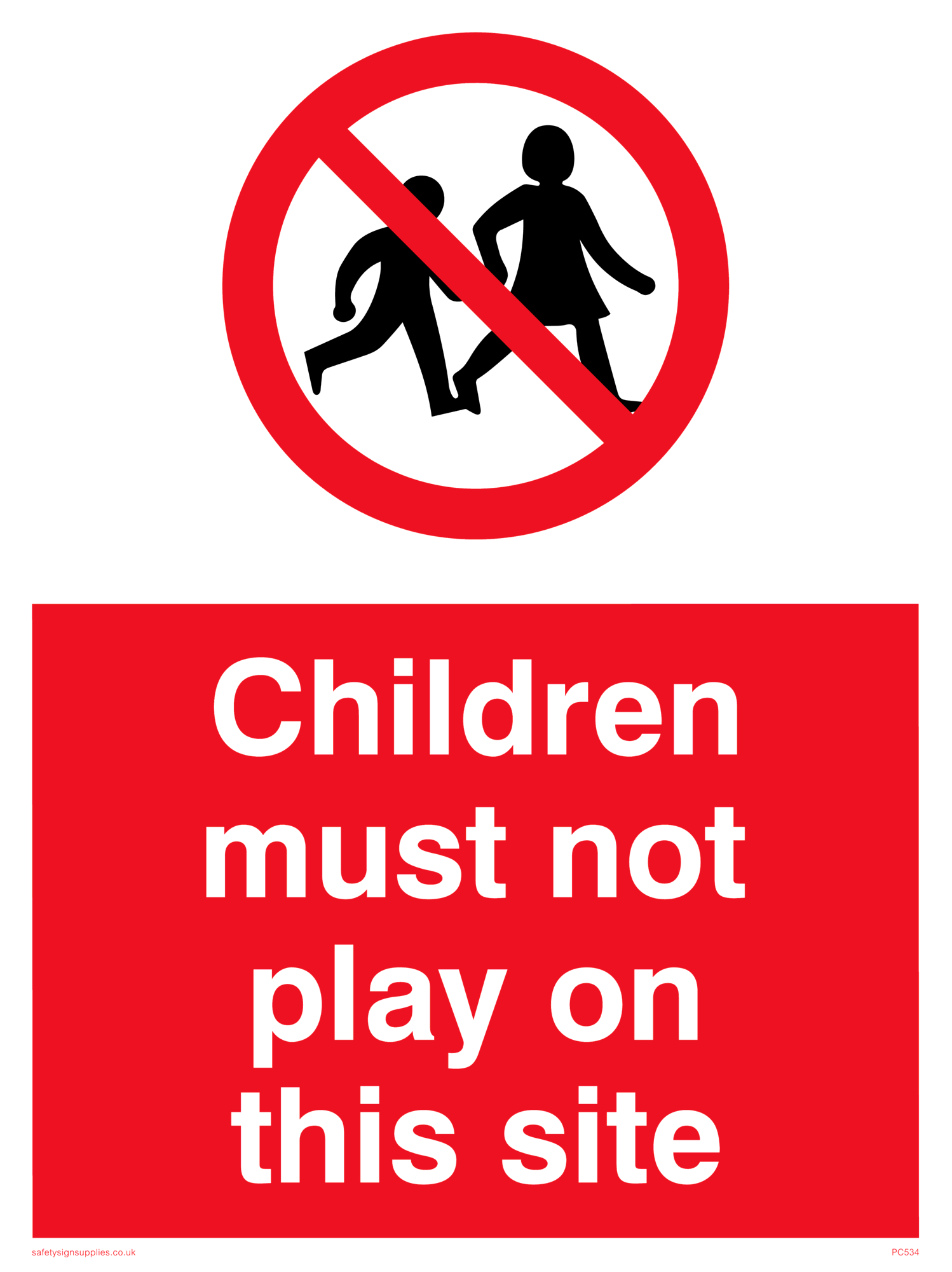 children must not to play on this site from Safety Sign Supplies