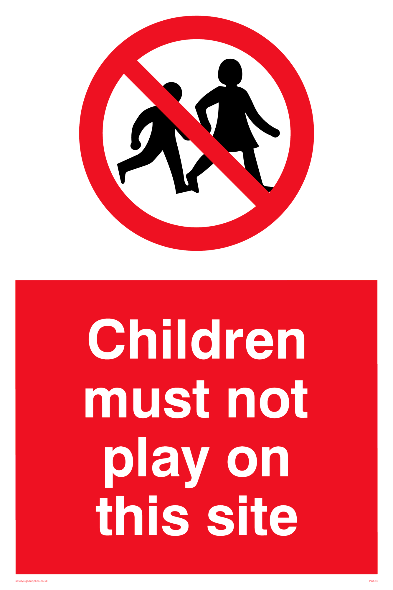children must not to play on this site from Safety Sign Supplies