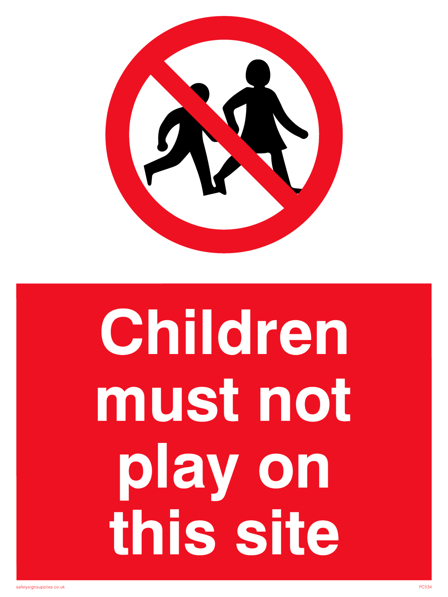 children must not to play on this site from Safety Sign Supplies