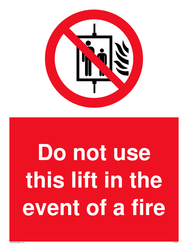 Do not use this lift from Safety Sign Supplies