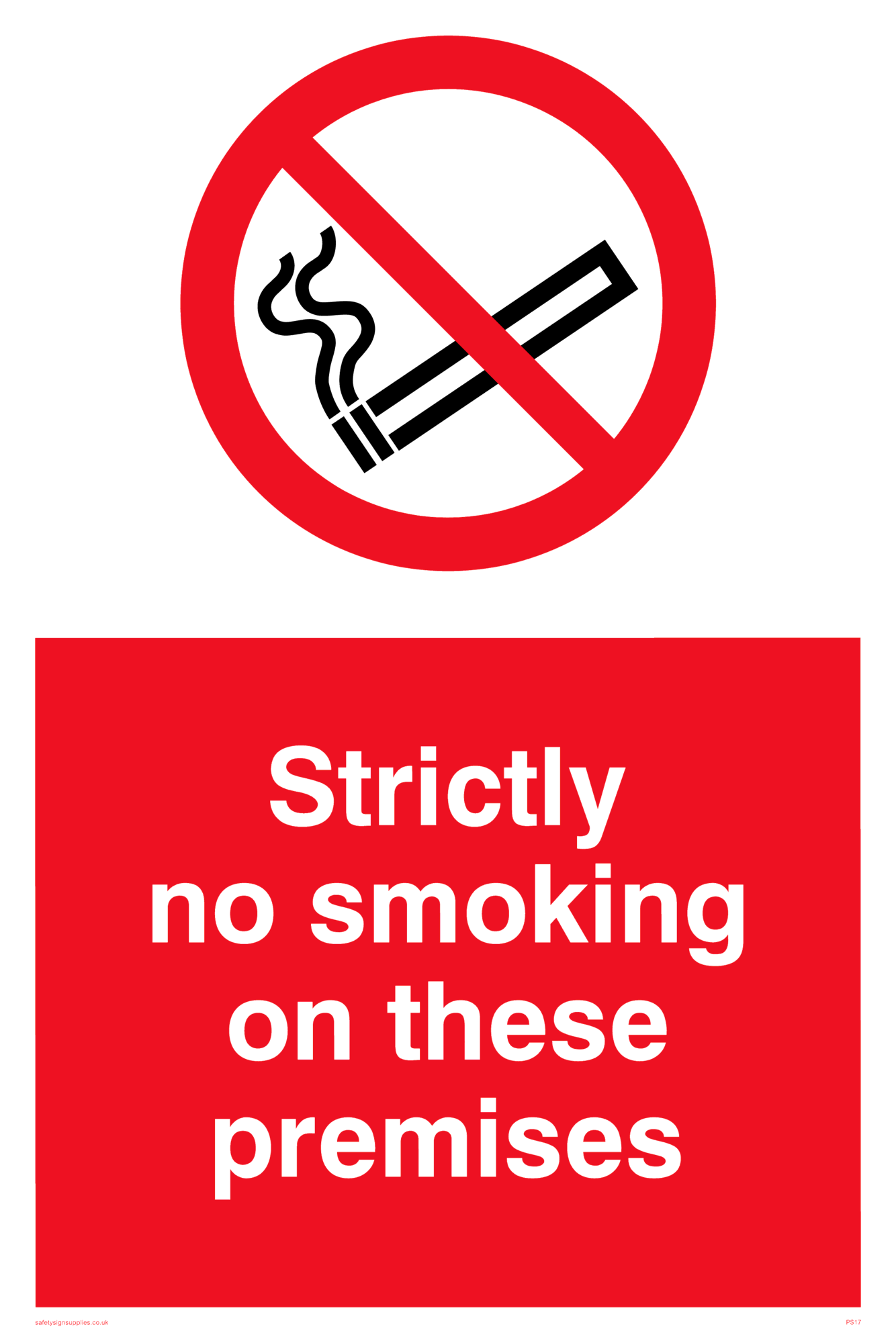no smoking on premises from Safety Sign Supplies