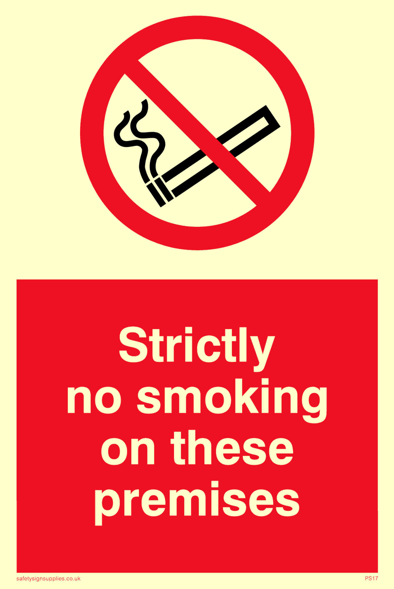 Printable No Smoking On This Premises Signs