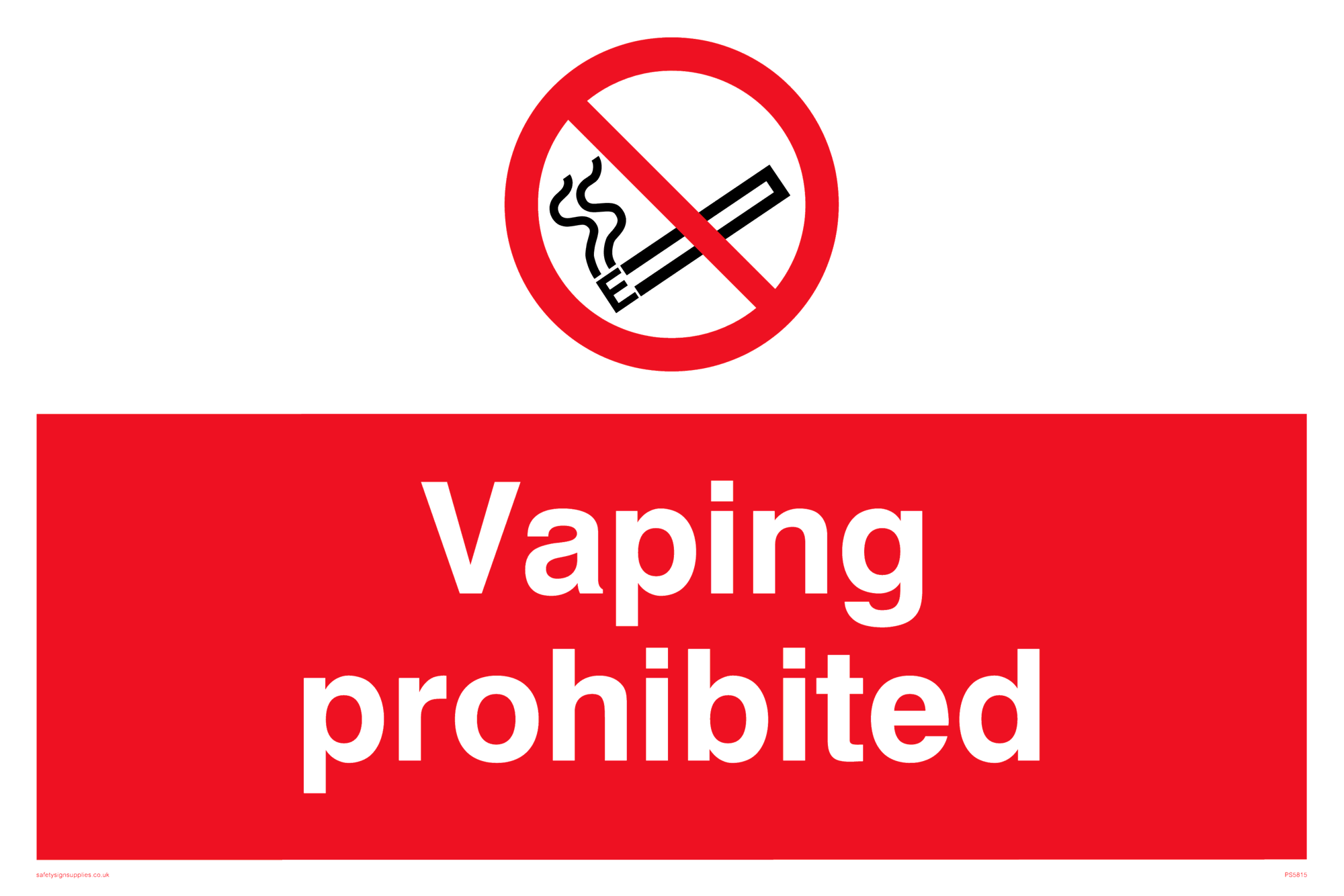 Vaping prohibited sign from Safety Sign Supplies