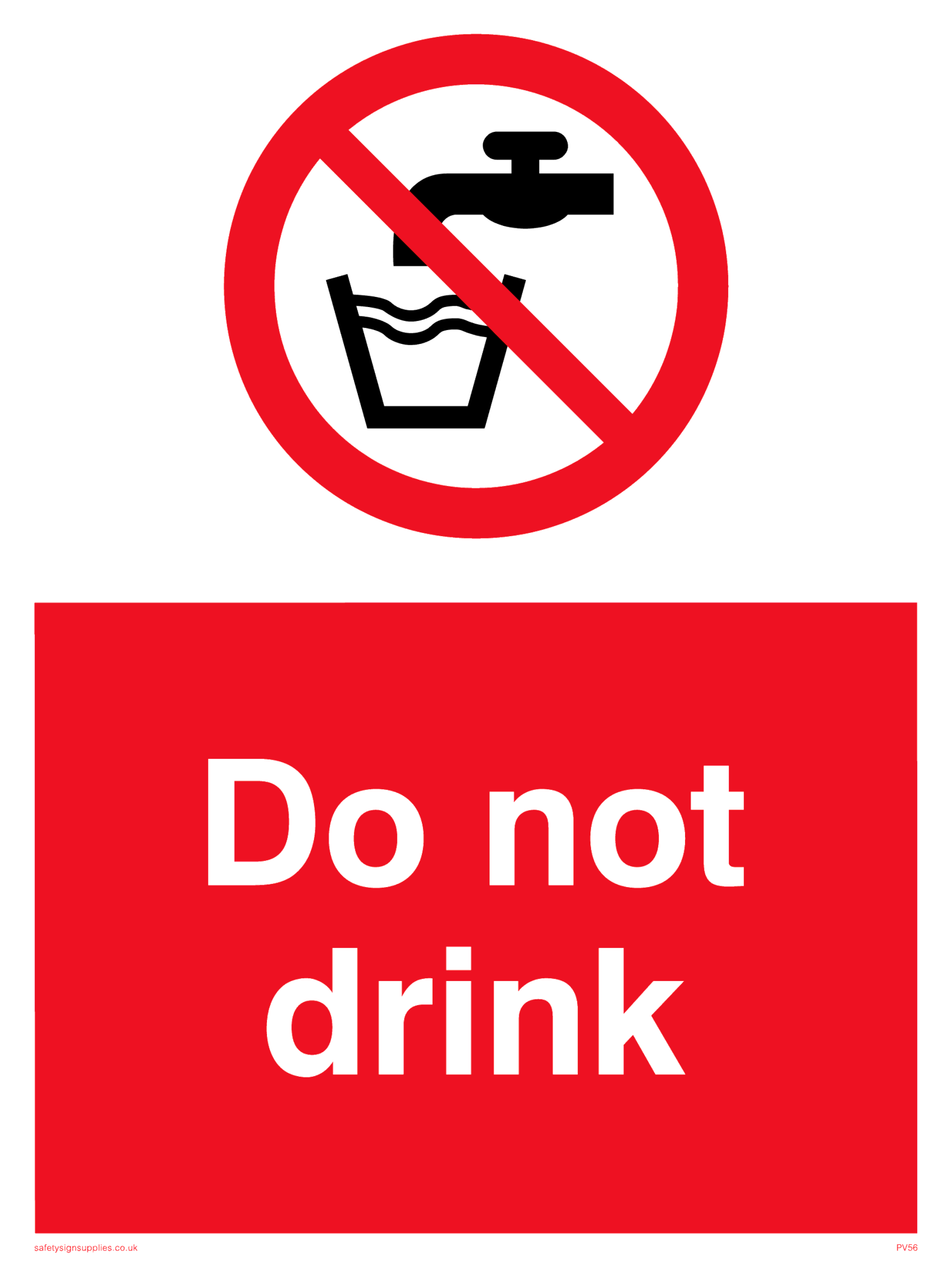 do not drink from Safety Sign Supplies