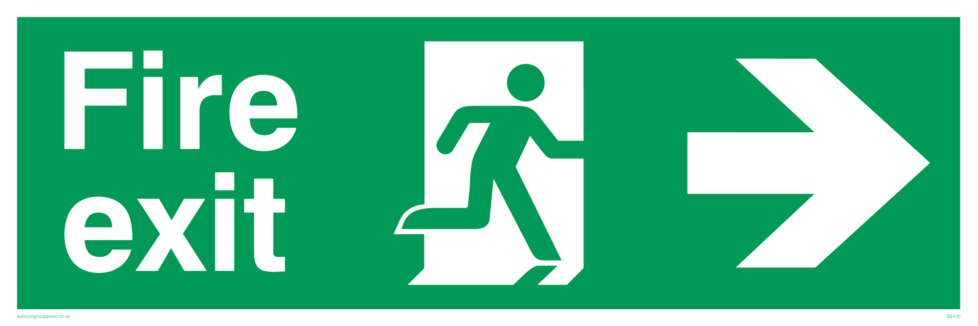 Fire Exit Right Sign from Safety Sign Supplies