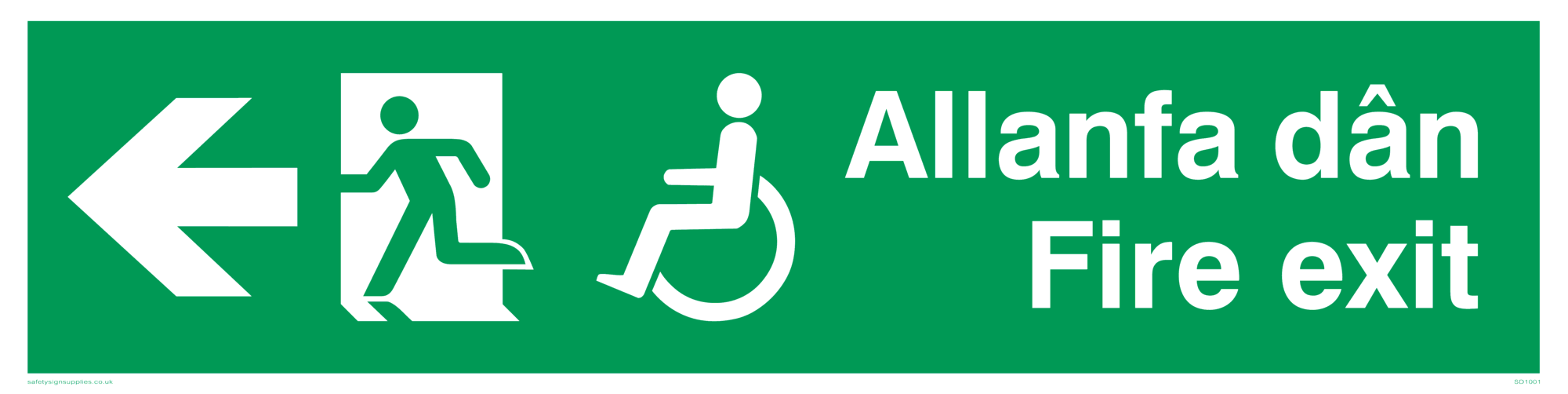 """allanfa dan / fire exit"" - disability safety sign" from Safety Sign ...