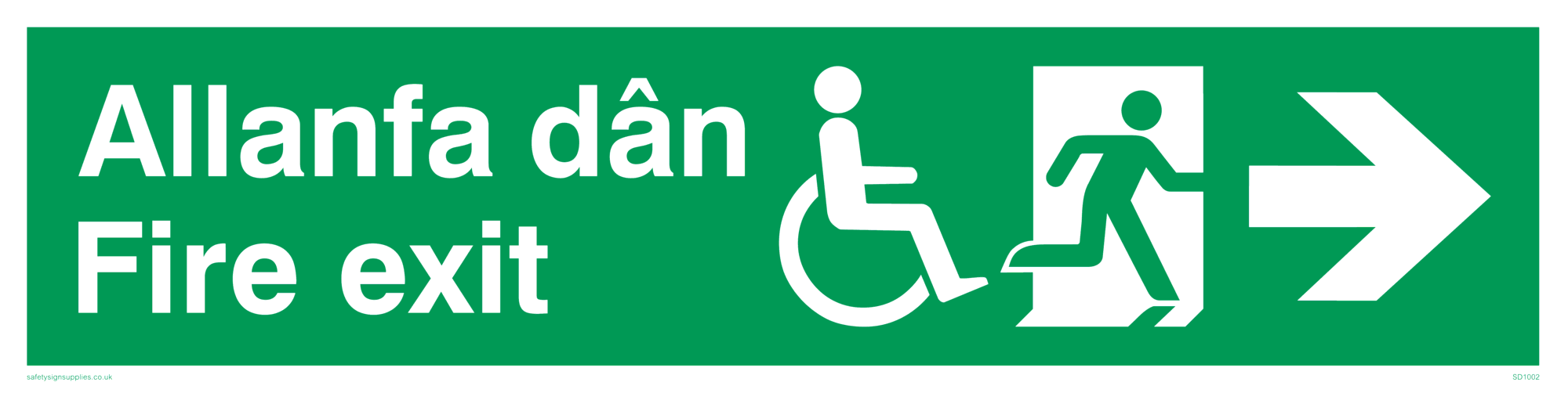"""allanfa dan / fire exit"" - disability safety sign" from Safety Sign ...