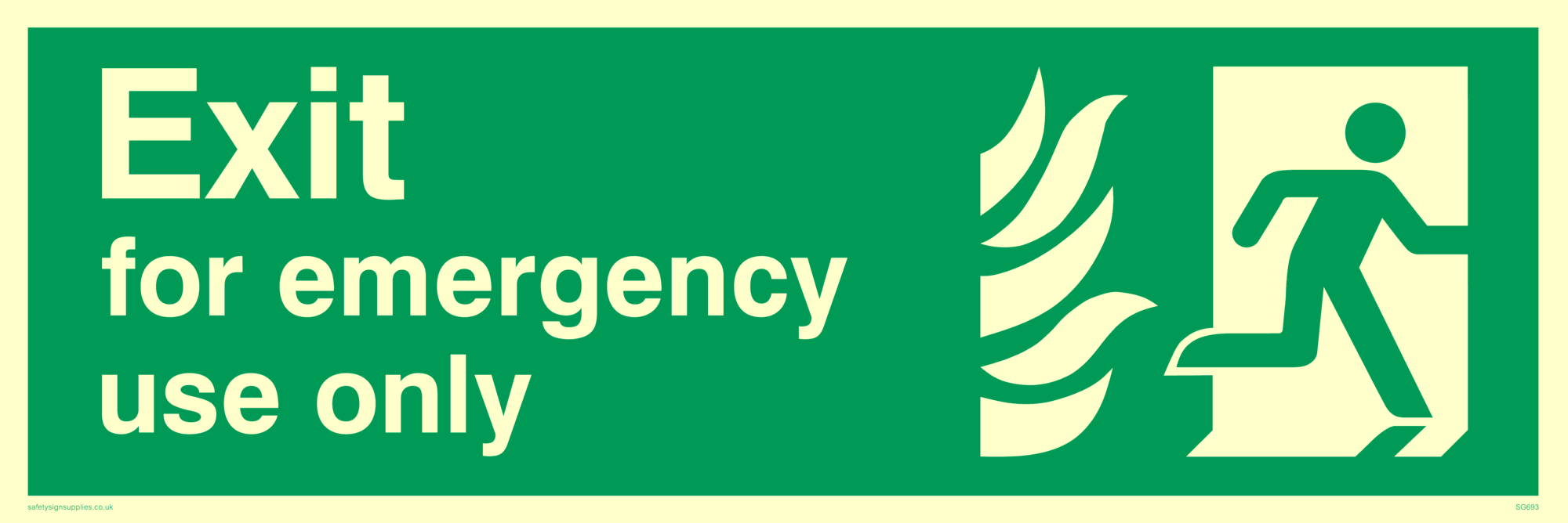 exit for emergency use only - safety sign from Safety Sign Supplies