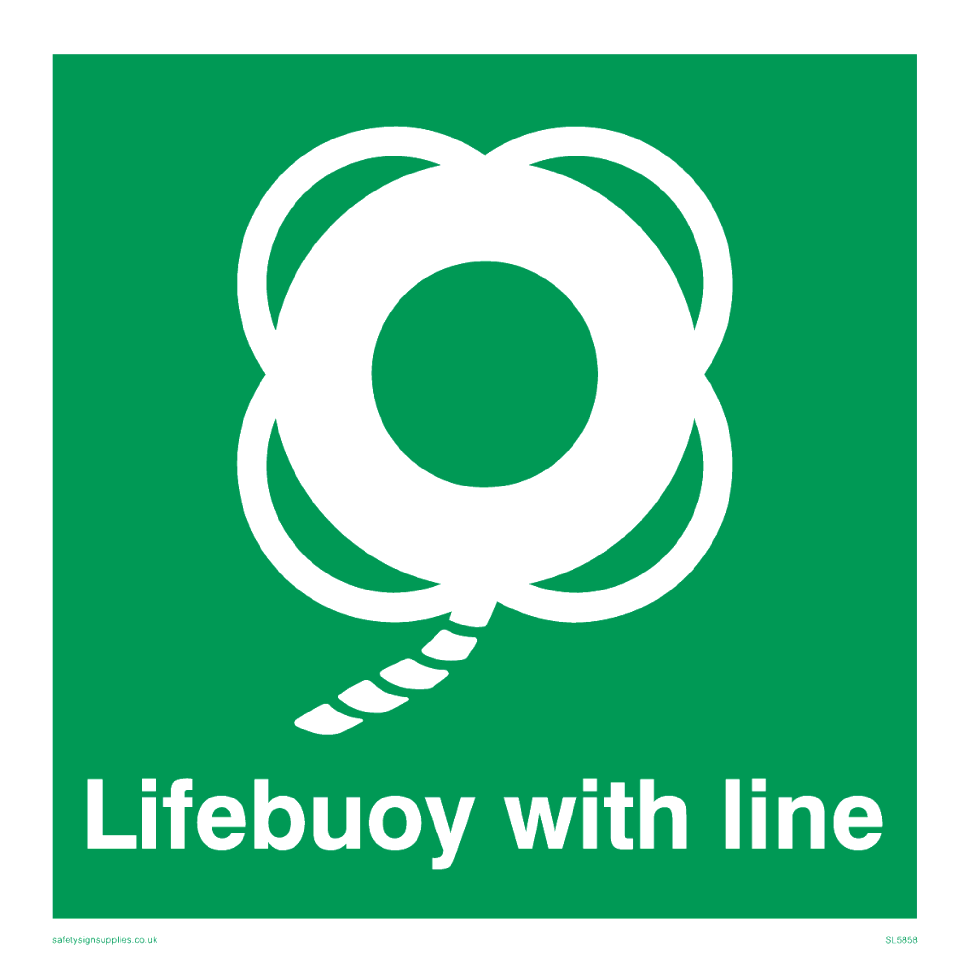 Lifebuoy with line from Safety Sign Supplies