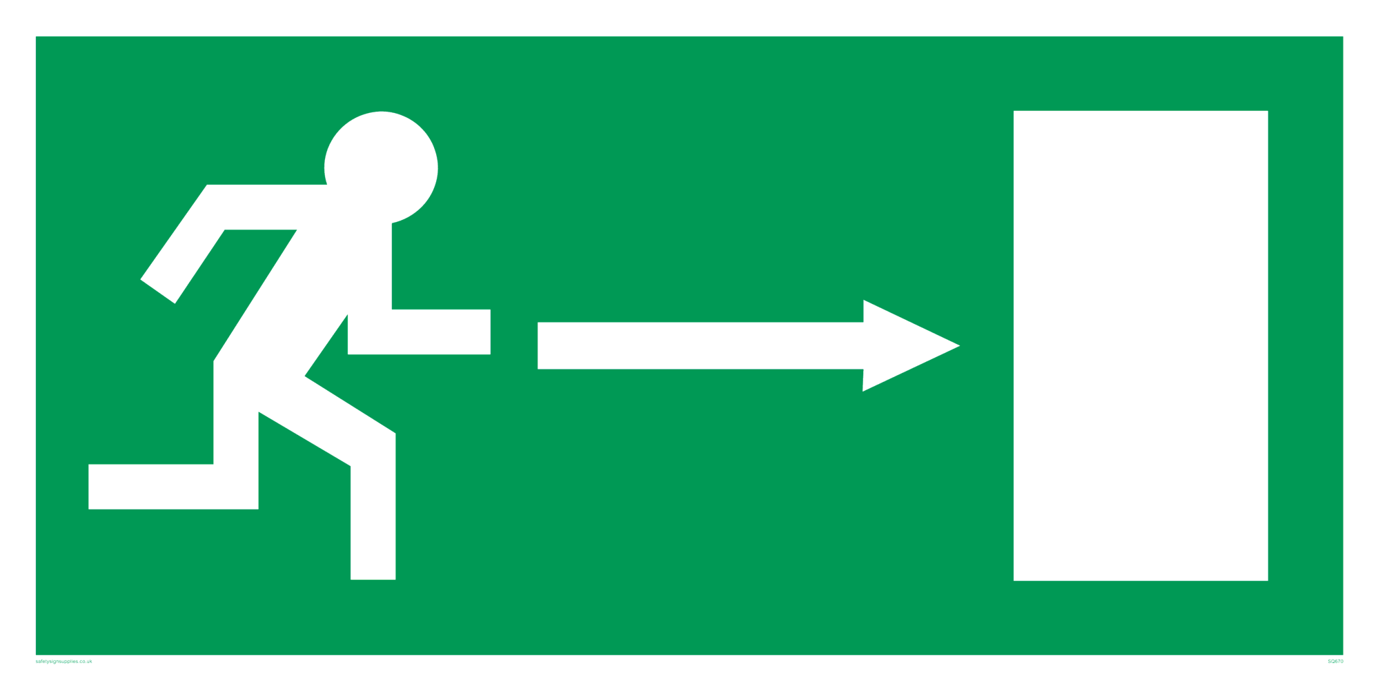 Arrow Right And Running Man Symbol Only Safety Sign From Safety Sign