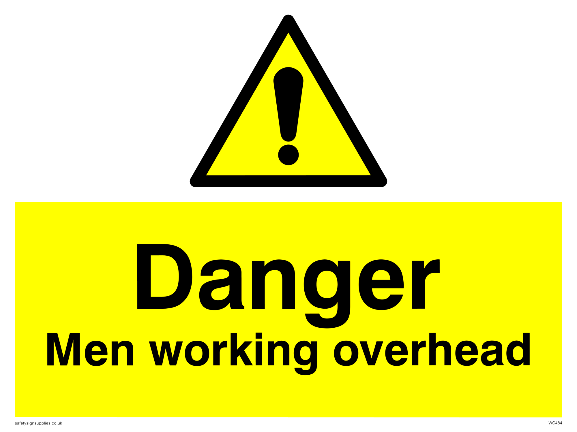 danger men working overhead from Safety Sign Supplies